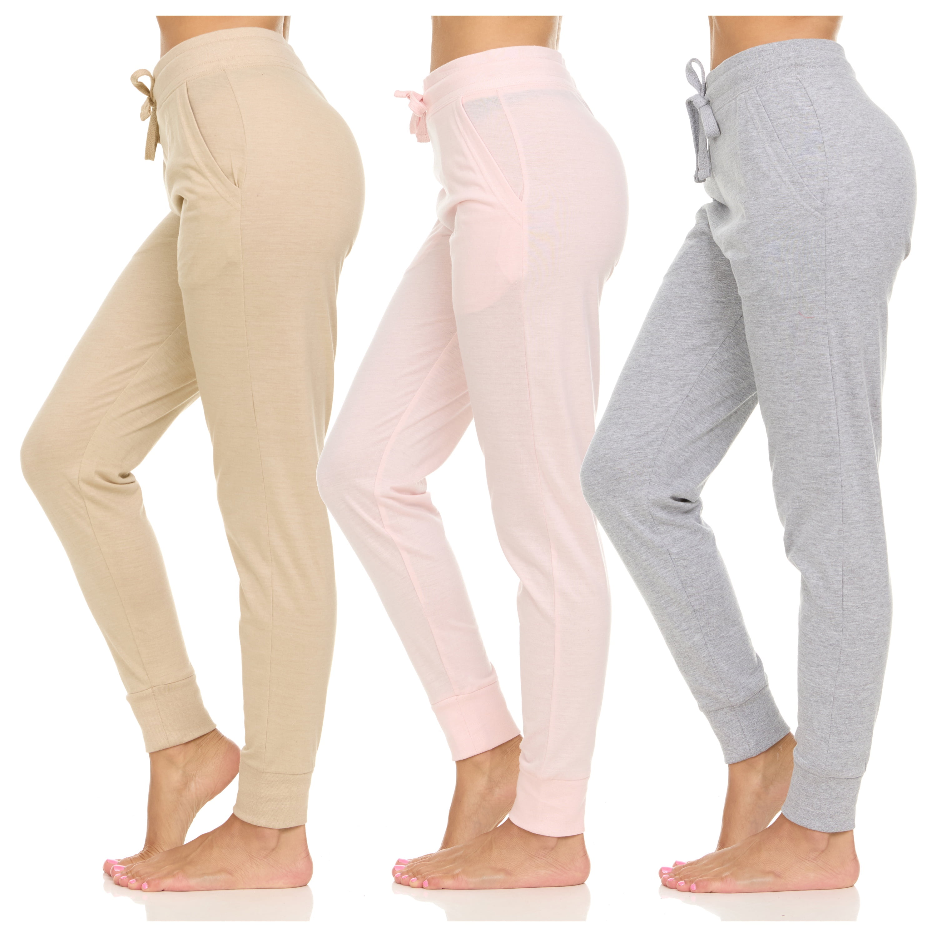 Womens Running Workout Fleece Joggers Sweatpants with Pockets and ...