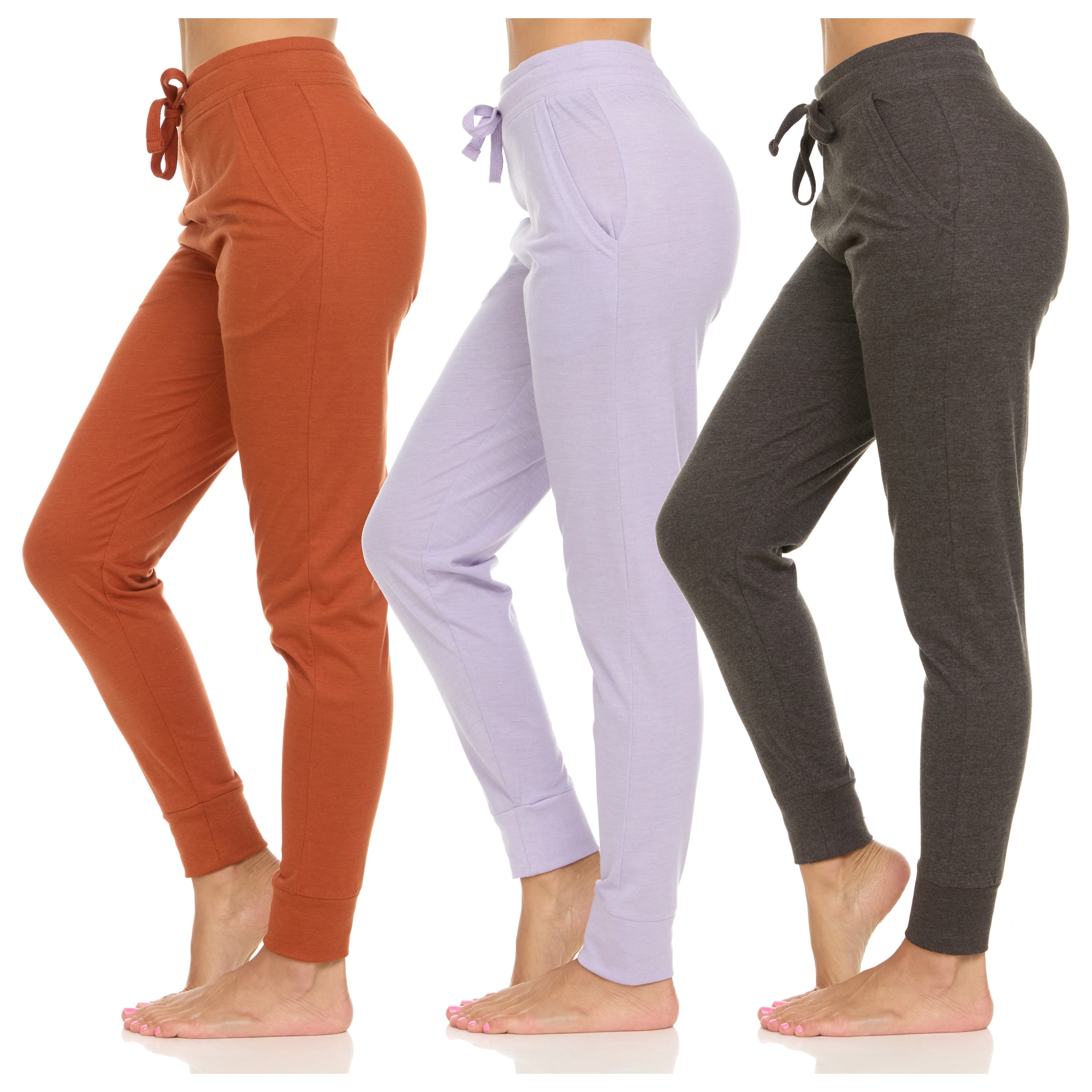 Womens Running Workout Fleece Joggers Sweatpants with Pockets and ...