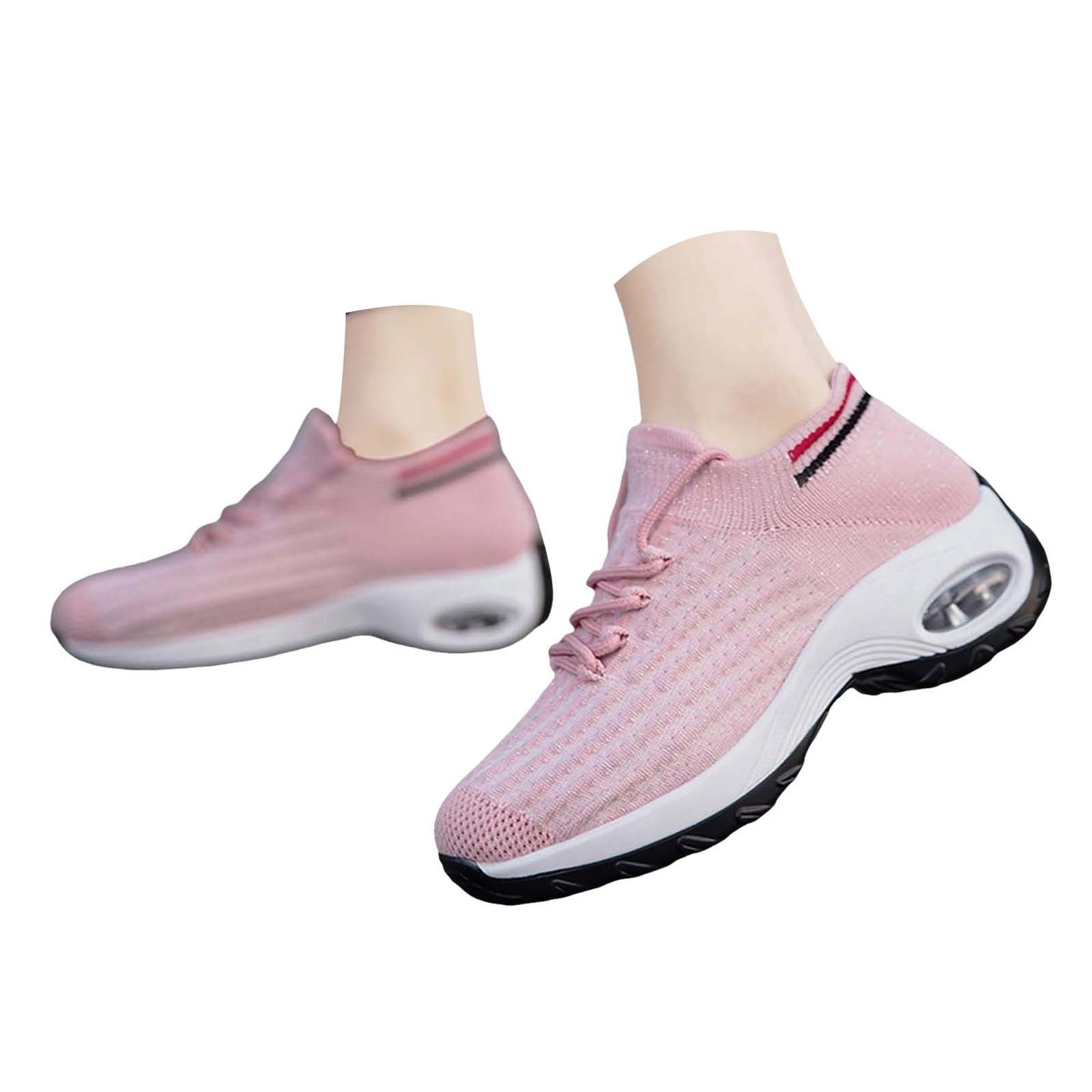 Womens Running Shoes 2025 Comfort Lace up Air Cushion Tennis Work ...