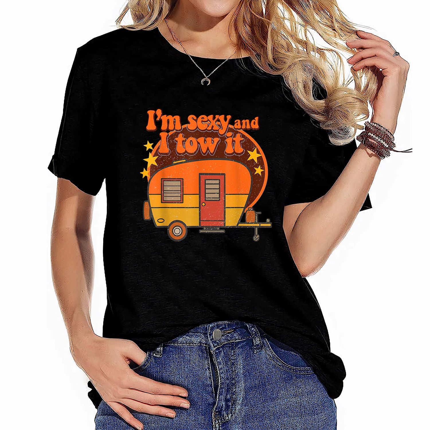 Womens Rv Camper Shirts - Im Sexy And I Tow It Funny Camper T-Shirt ...