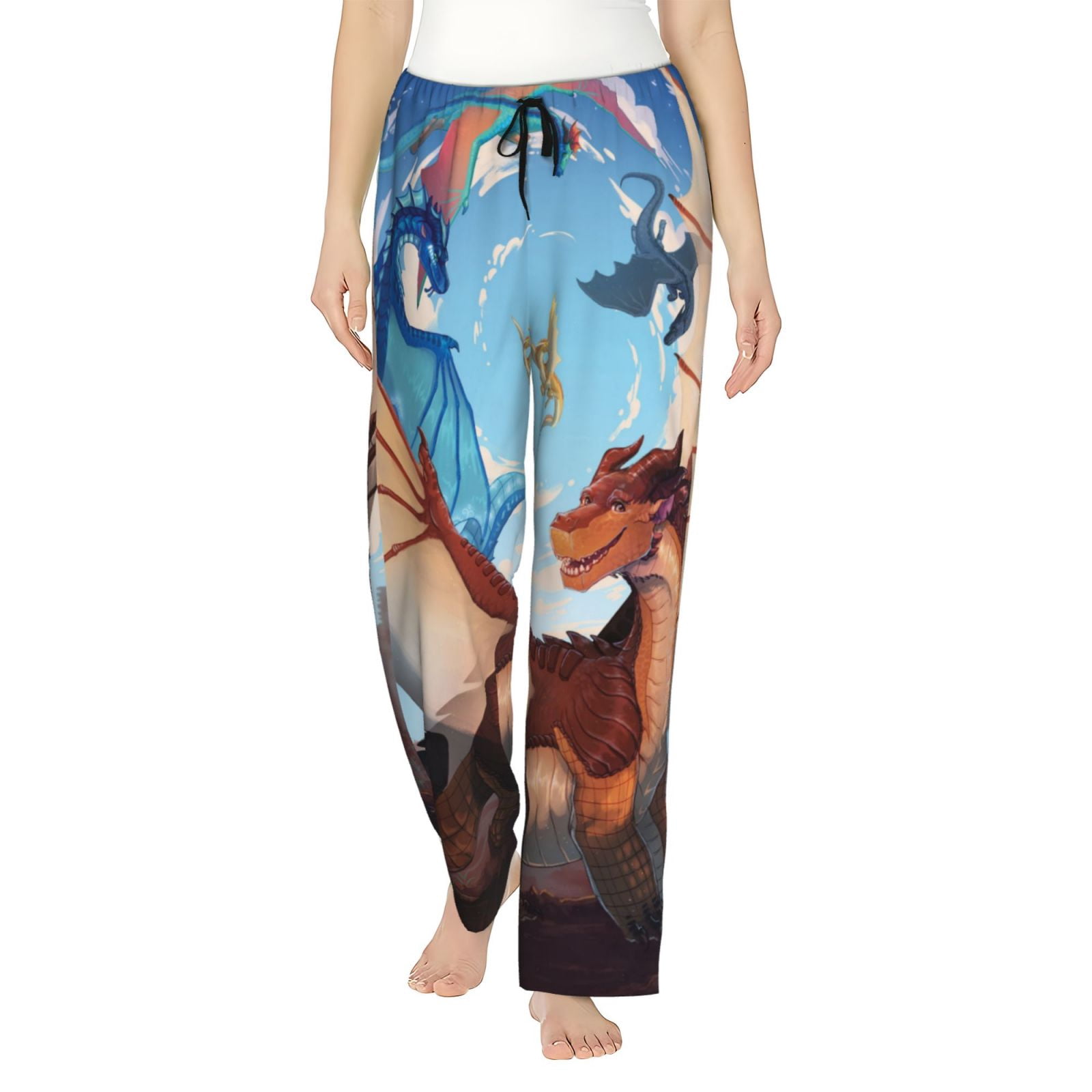 Womens Wings Dragon Fire Pajama Pants Soft Lightweight Pajama Pants ...