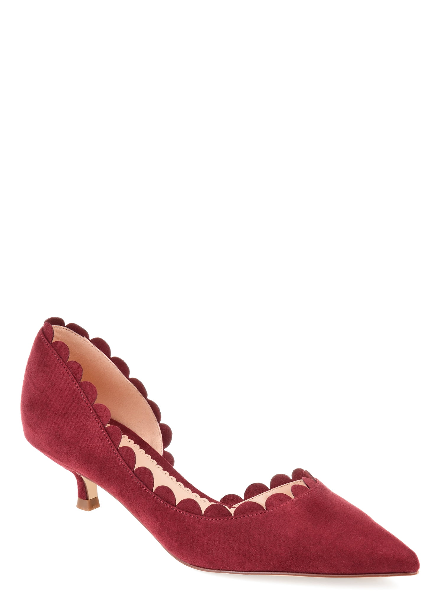 Womens Scalloped Pointed Toe Pump - Walmart.com