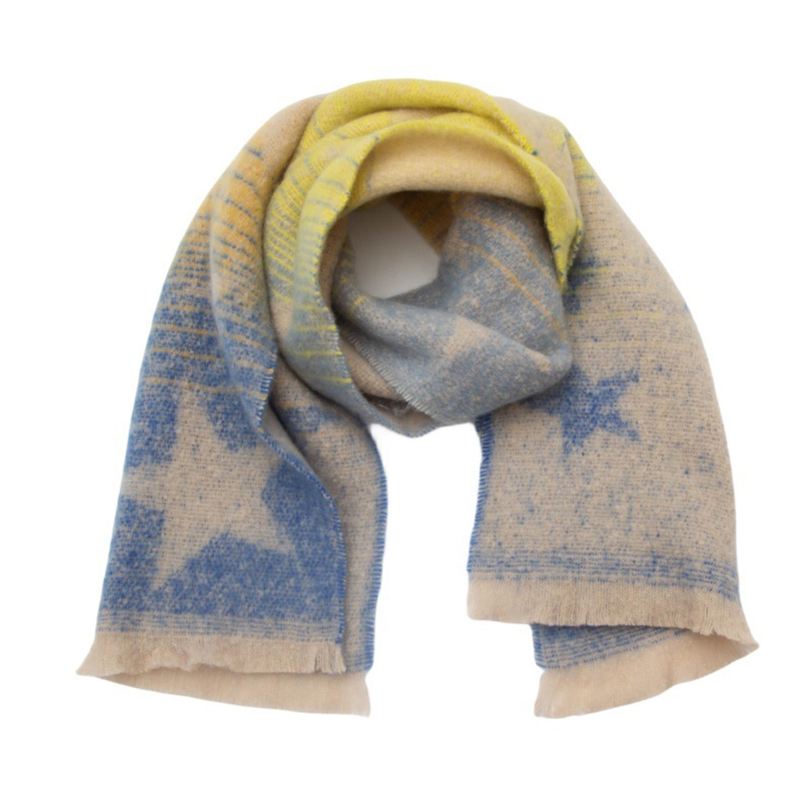 Womens Scarf Fashion Long Plaid Shawls Wraps Big Grid Winter Warm ...