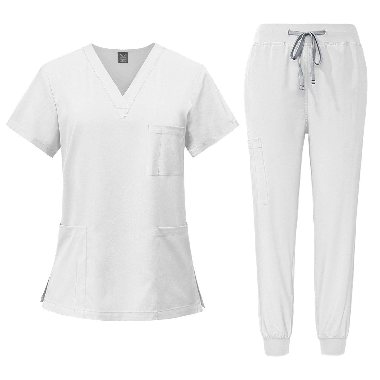 Womens Scrubs Sets Clearance, Scrub Pants for Women Flare Leg Khaki ...