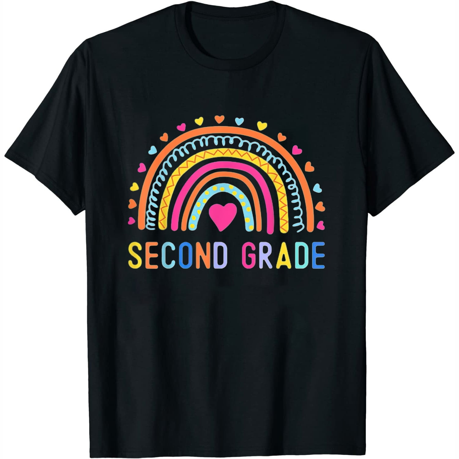Womens Second Grade Rainbow Girls Boys Teacher Team 2Nd Grade Squad T ...