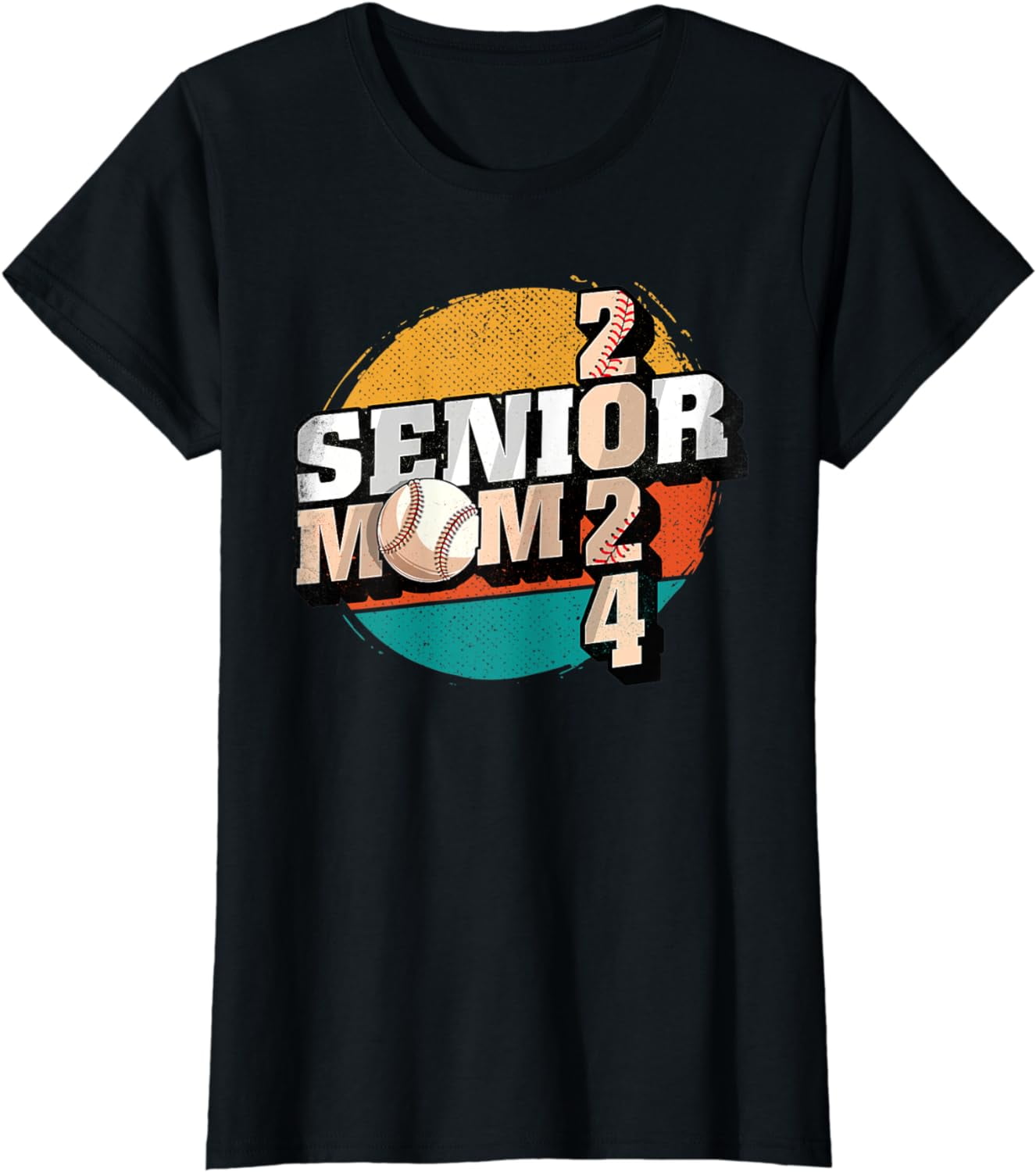 Womens Senior Mom 2024 Baseball Class Of 2024 Graduation Grad Mom T ...