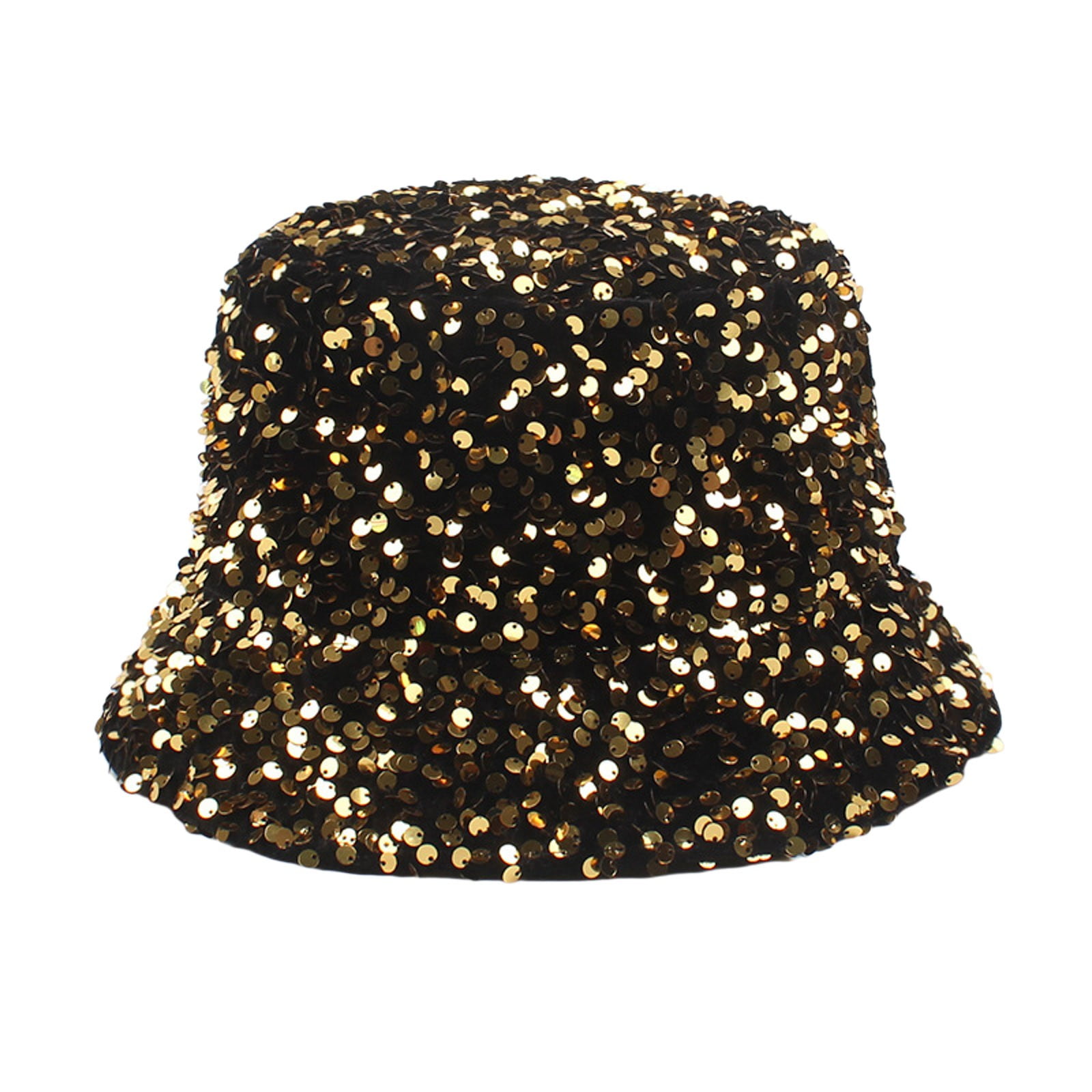 Womens Sequin Bucket Hat Beach Sun Hats For Party Girls Teens Shiny ...