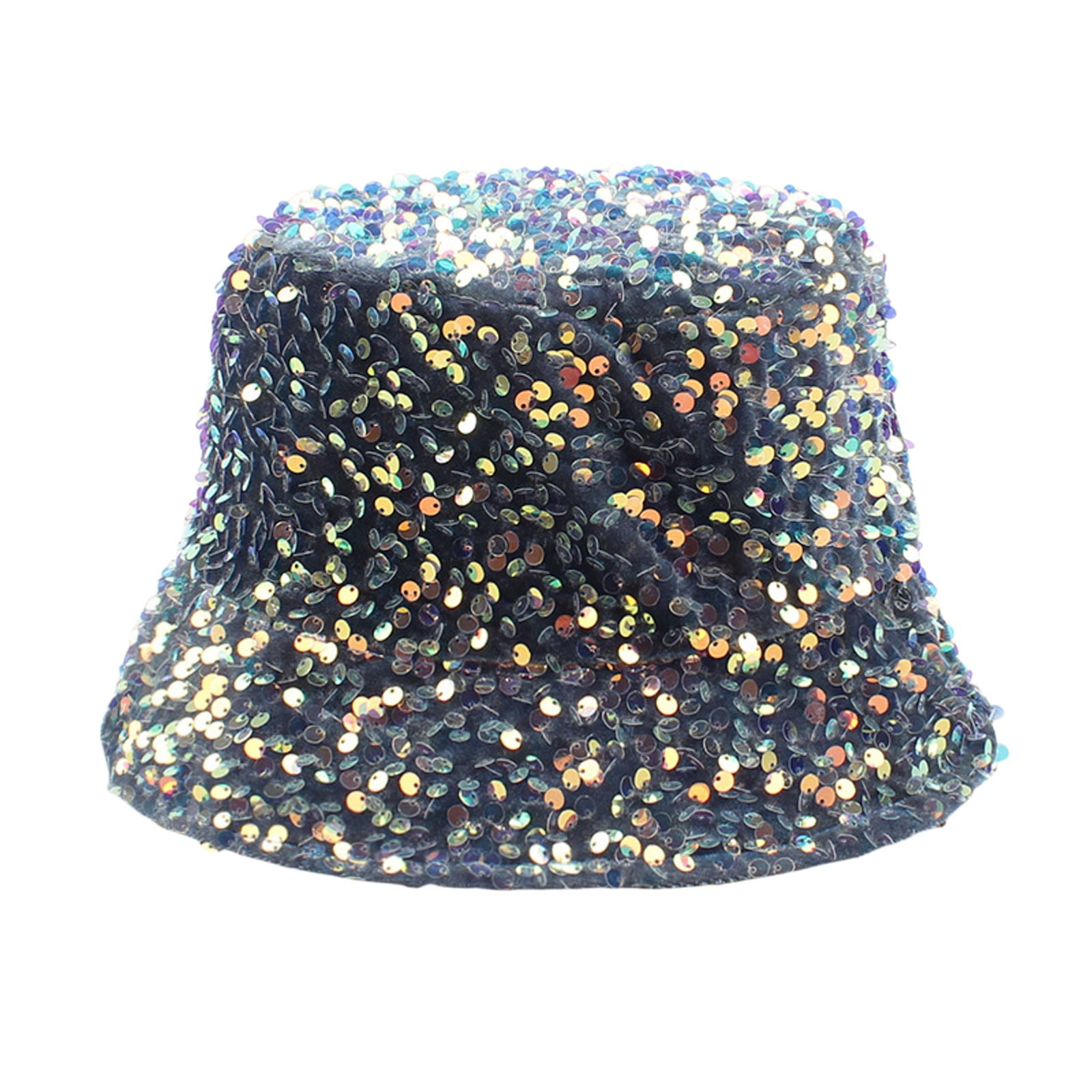 Womens Sequin Bucket Hat Beach Sun Hats For Party Girls Teens Shiny ...