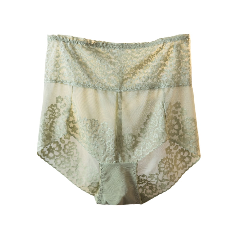Womens Sexy Lace Underwear Cotton Crotch Panties High Waisted Floral ...