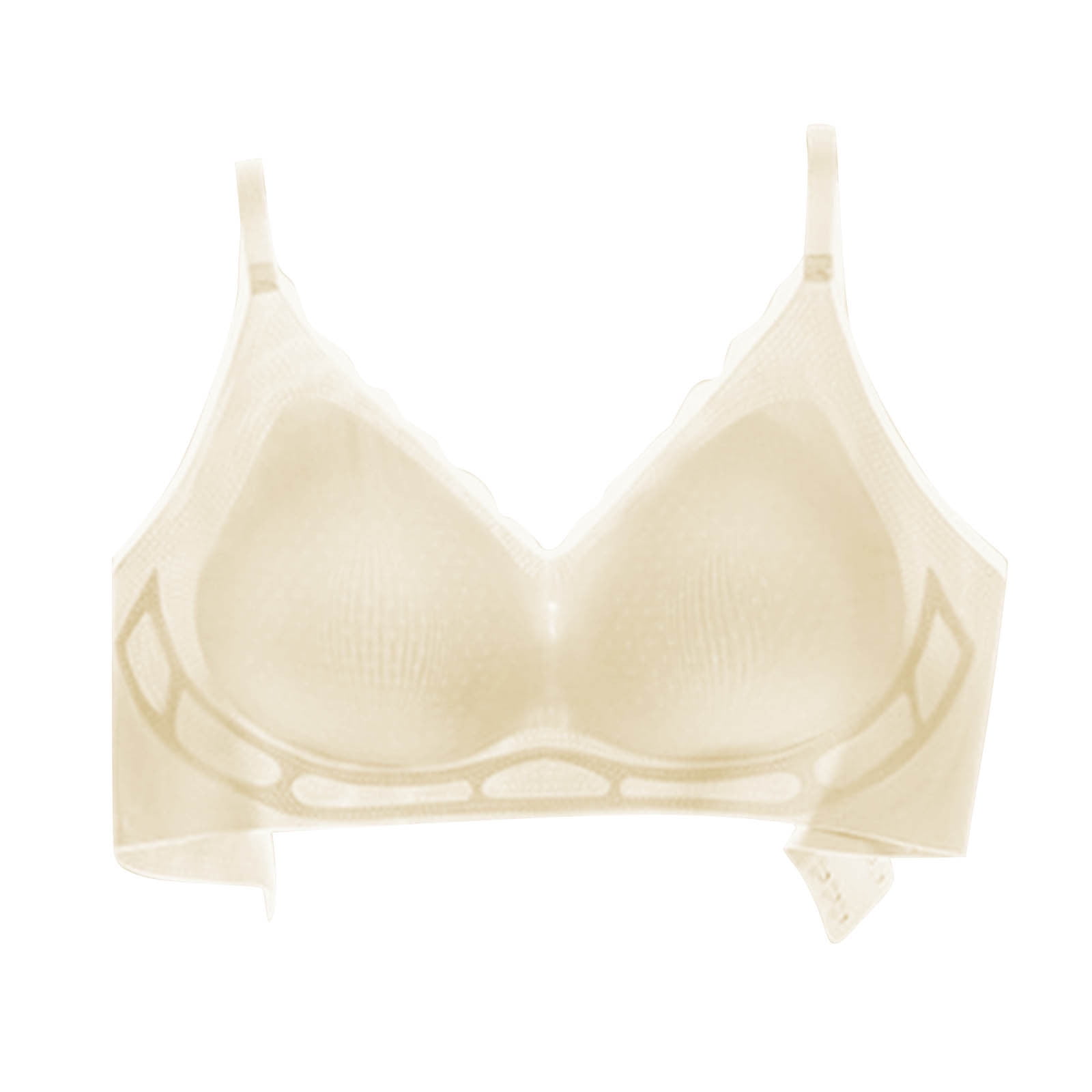 Womens Sheer Bra Mesh Patchwork Wireless Bra Padded Support Bras Sexy ...