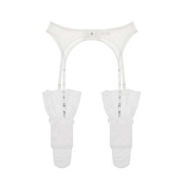 Garter Belt for Compression Stockings, White, Medium-Large - Walmart.com
