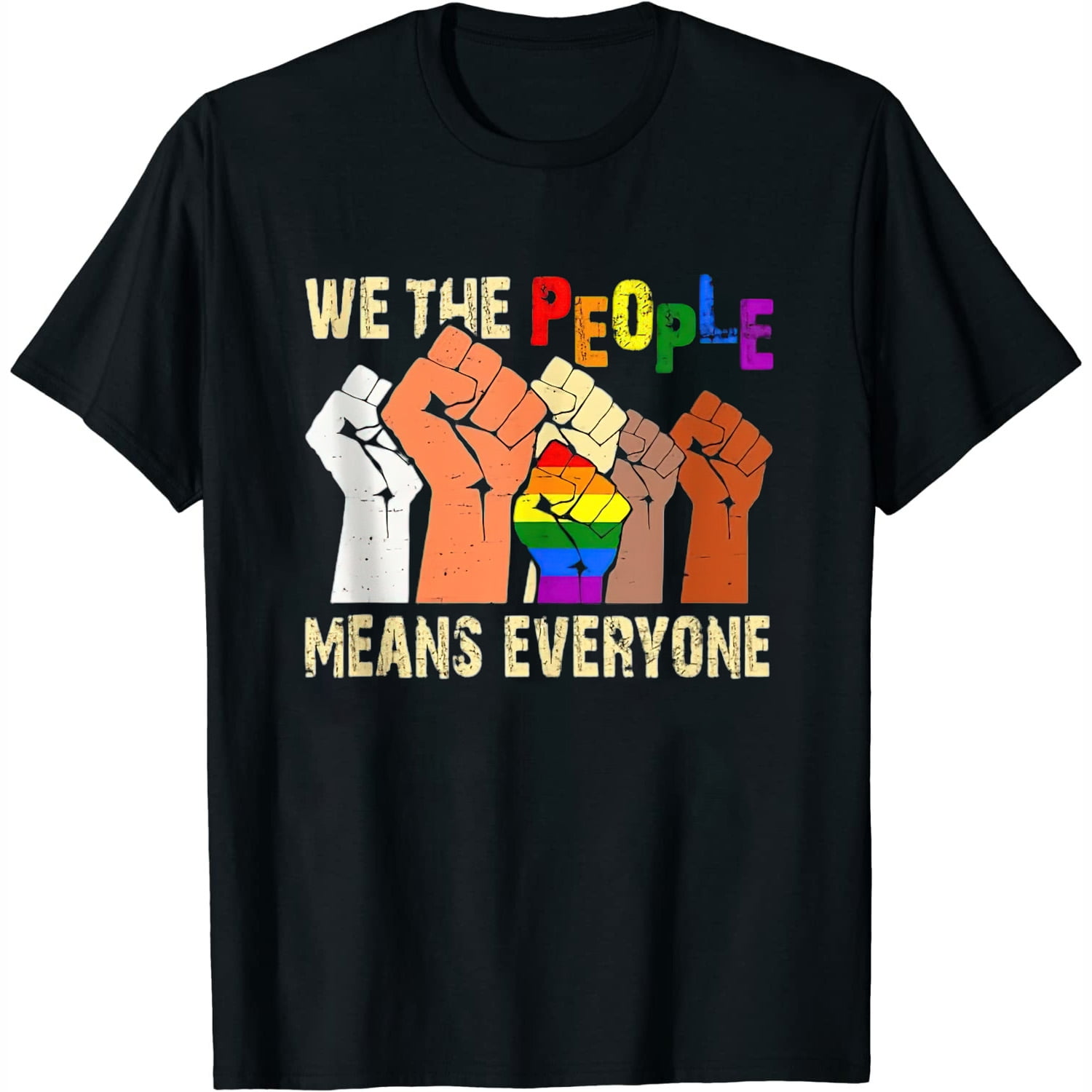 Womens Shirt We The People Means Everyone Retro Lgbtq Pride Month ...