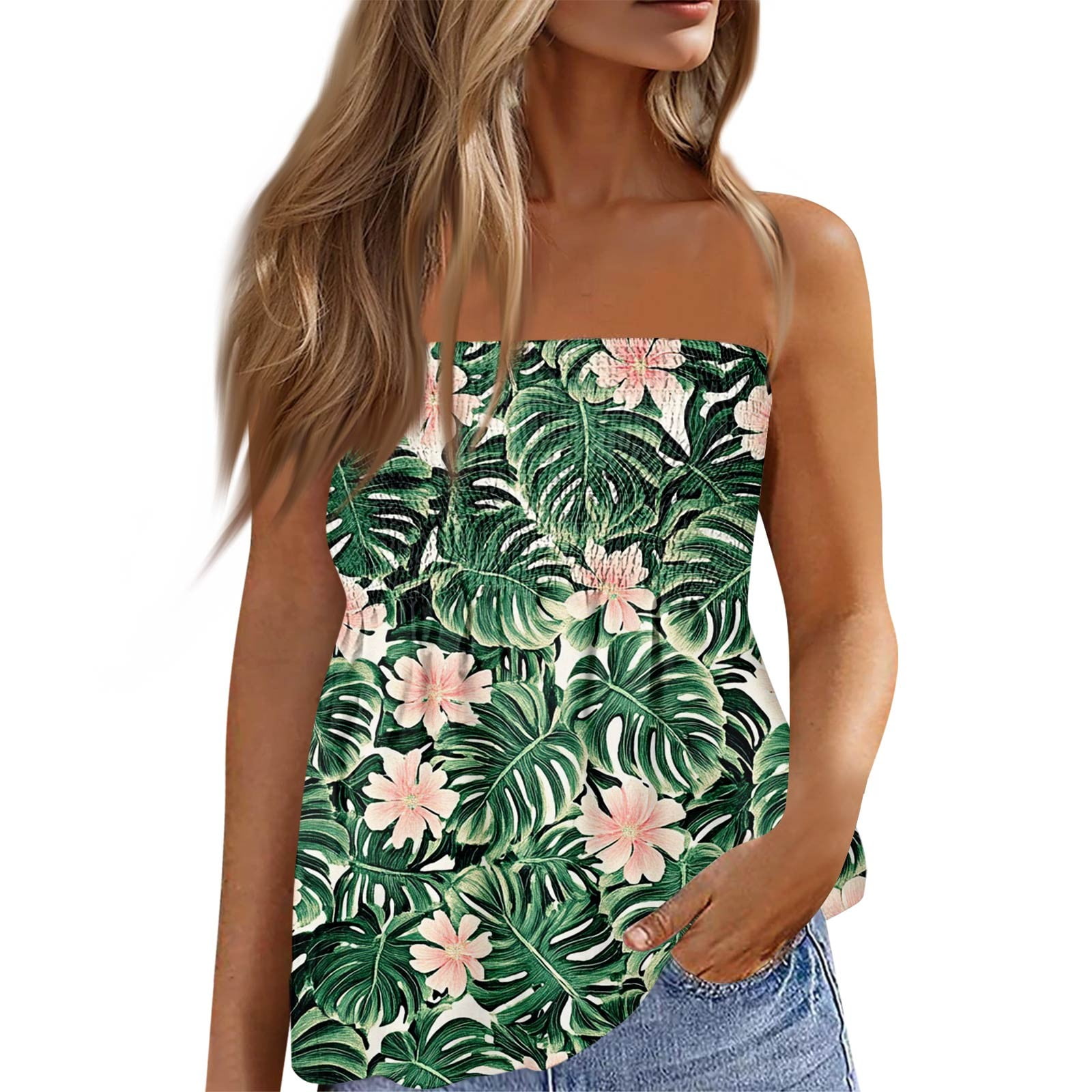 Womens Short Sleeve Tops, Summer Tube Cute Sexy Off Shoulder Floral ...