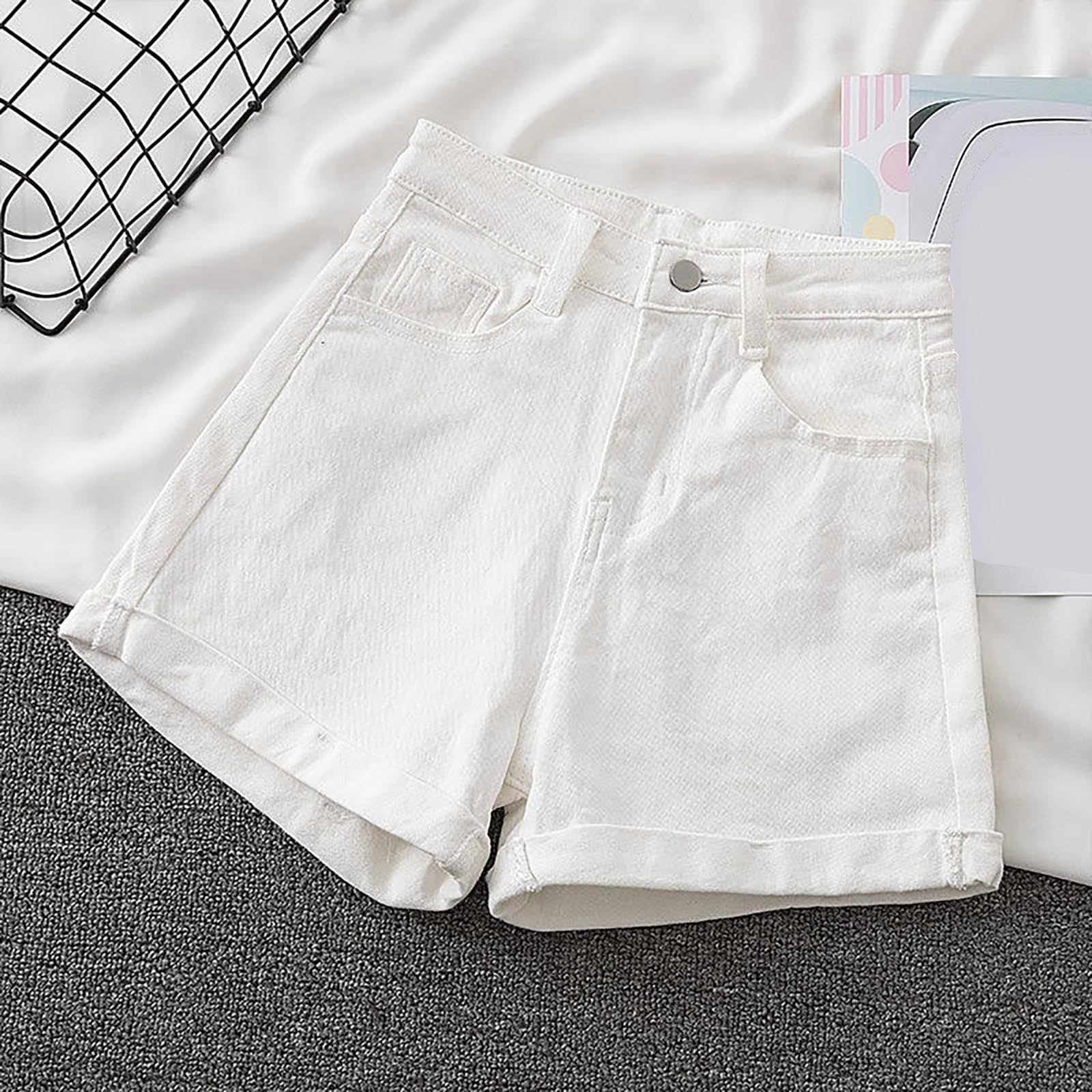 Womens Shorts Casual Clearance Mid Rise Summer Ripped Jean Shorts ...