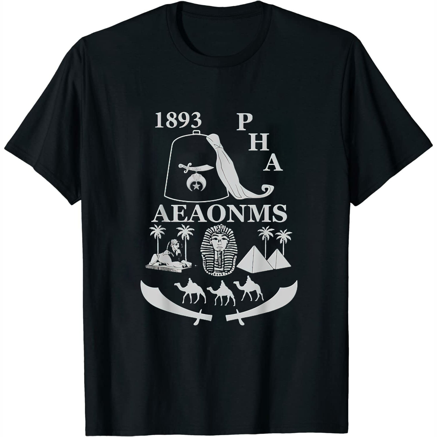 Womens Shriners 1893 PHA Pharaoh AEAONMS Freemasons Father's Day T ...