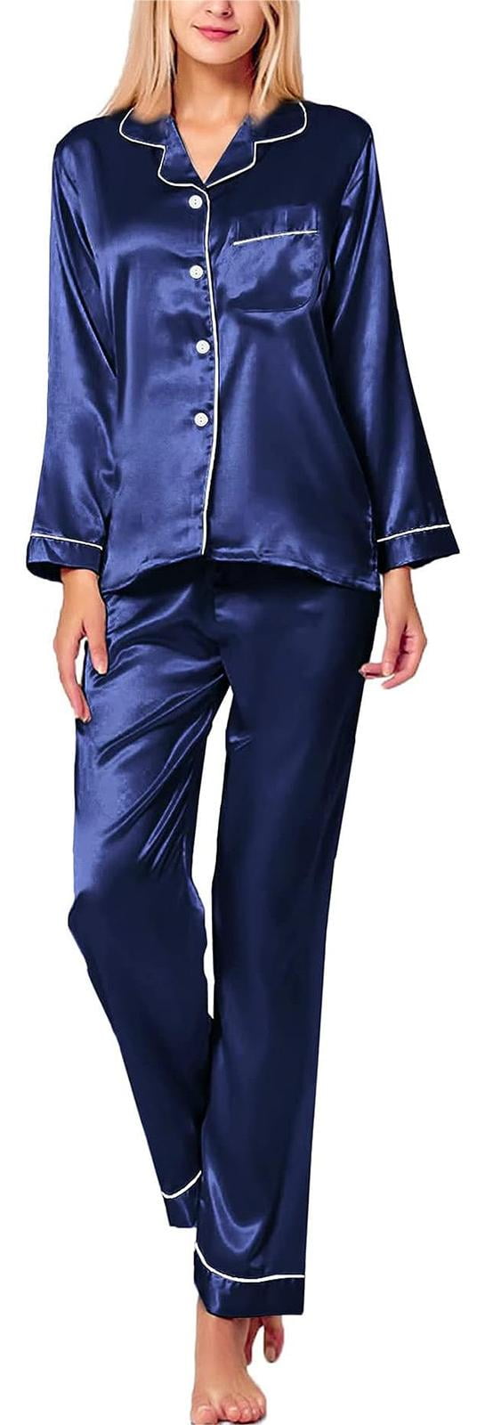Womens Silk Satin Pajamas Putuo 2pc Womens Pajama Sets Soft Long