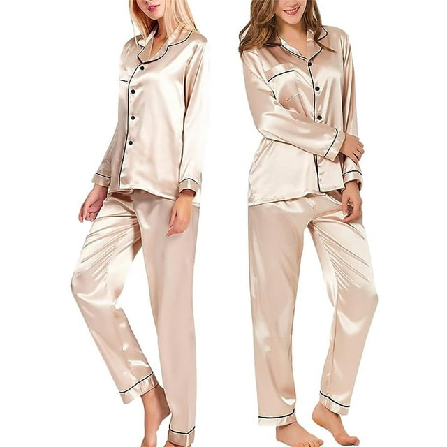 Womens Silk Satin Pajamas Putuo 2pc Womens Pajama Sets Soft Long