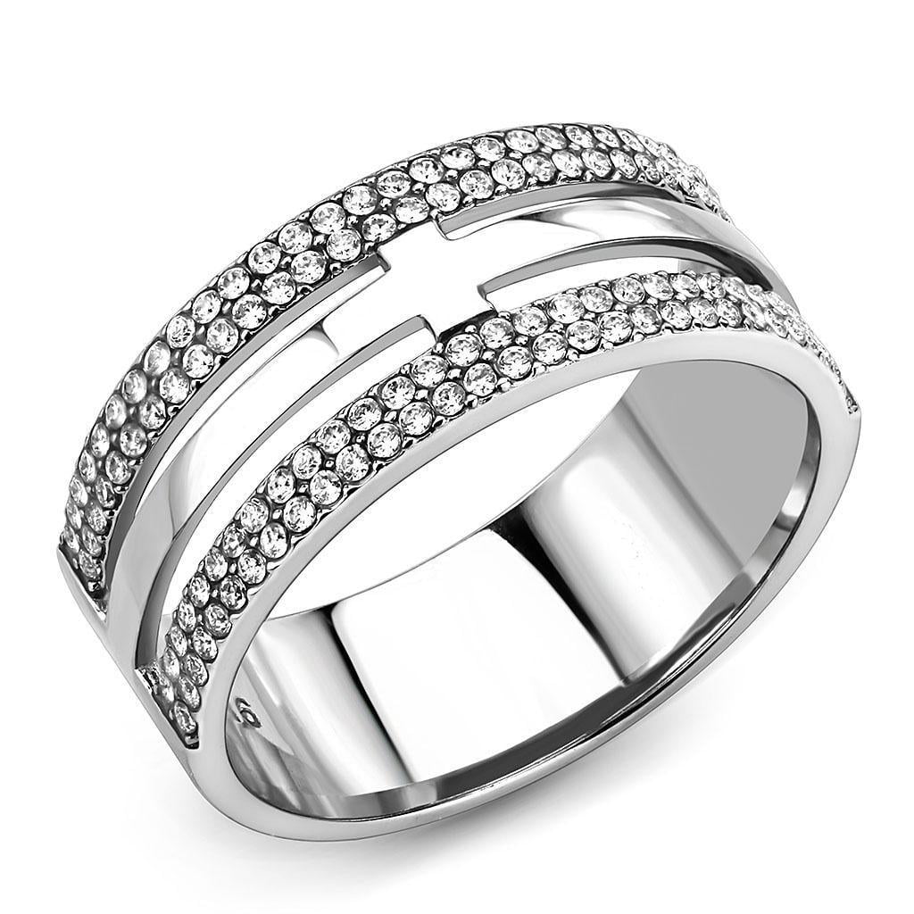 Womens Silver Rings High polished (no plating) 316L Stainless Steel ...