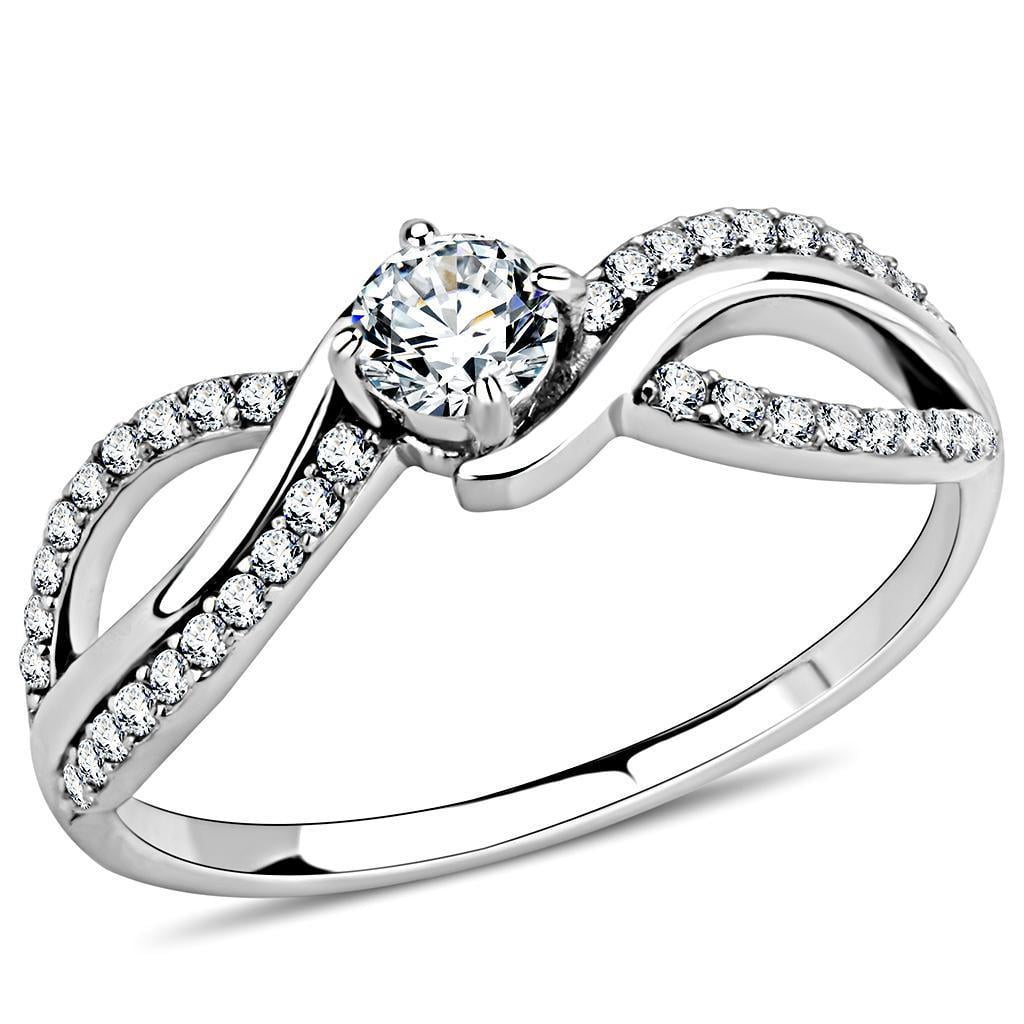 Womens Silver Rings High polished (no plating) 316L Stainless Steel ...
