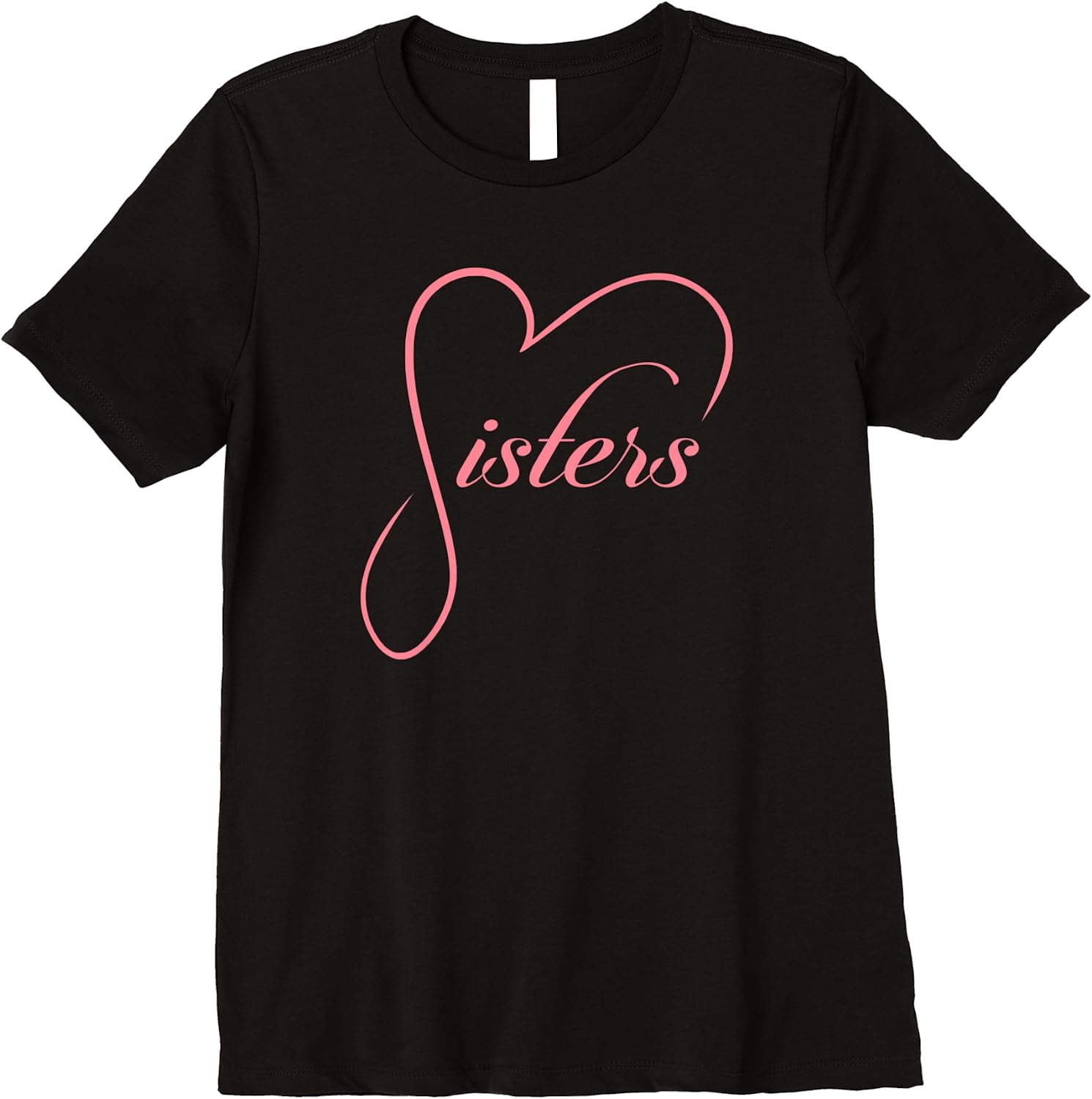 Womens Sisters Heart Design Siblings Love Family Sis Premium T-Shirt - Walmart.com