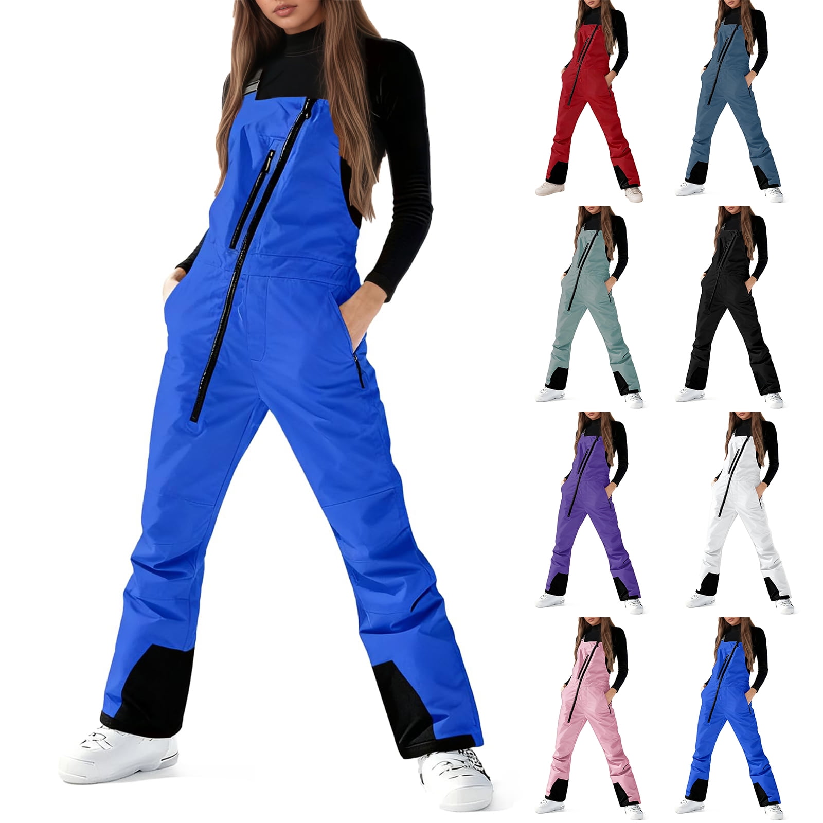 Womens Ski Snow Bibs Pants Insulated Snowboard Overalls Waterproof ...