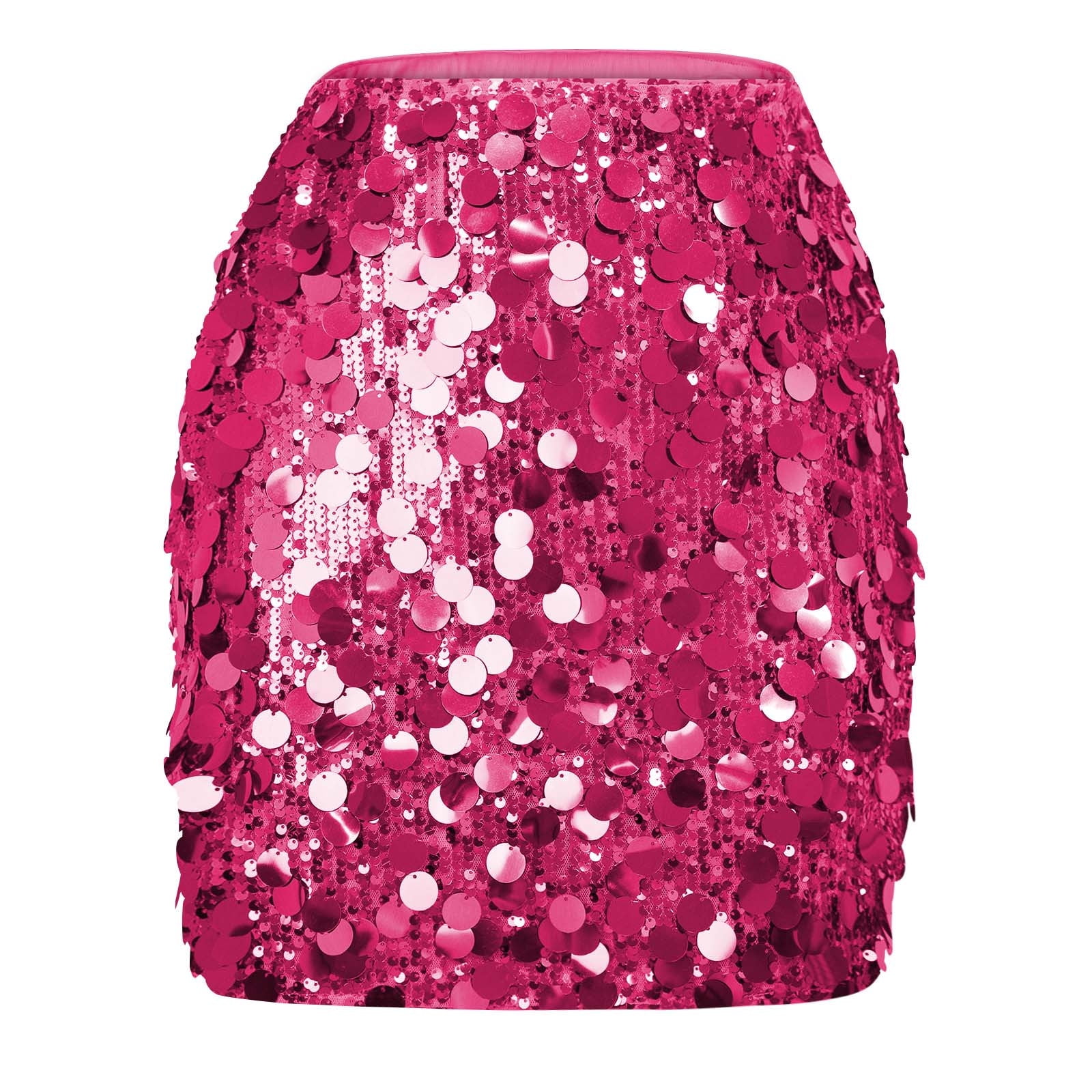 Womens Skirt Plus Size Sequin Bodycon Mini Skirt with Hidden Zipper Hot ...