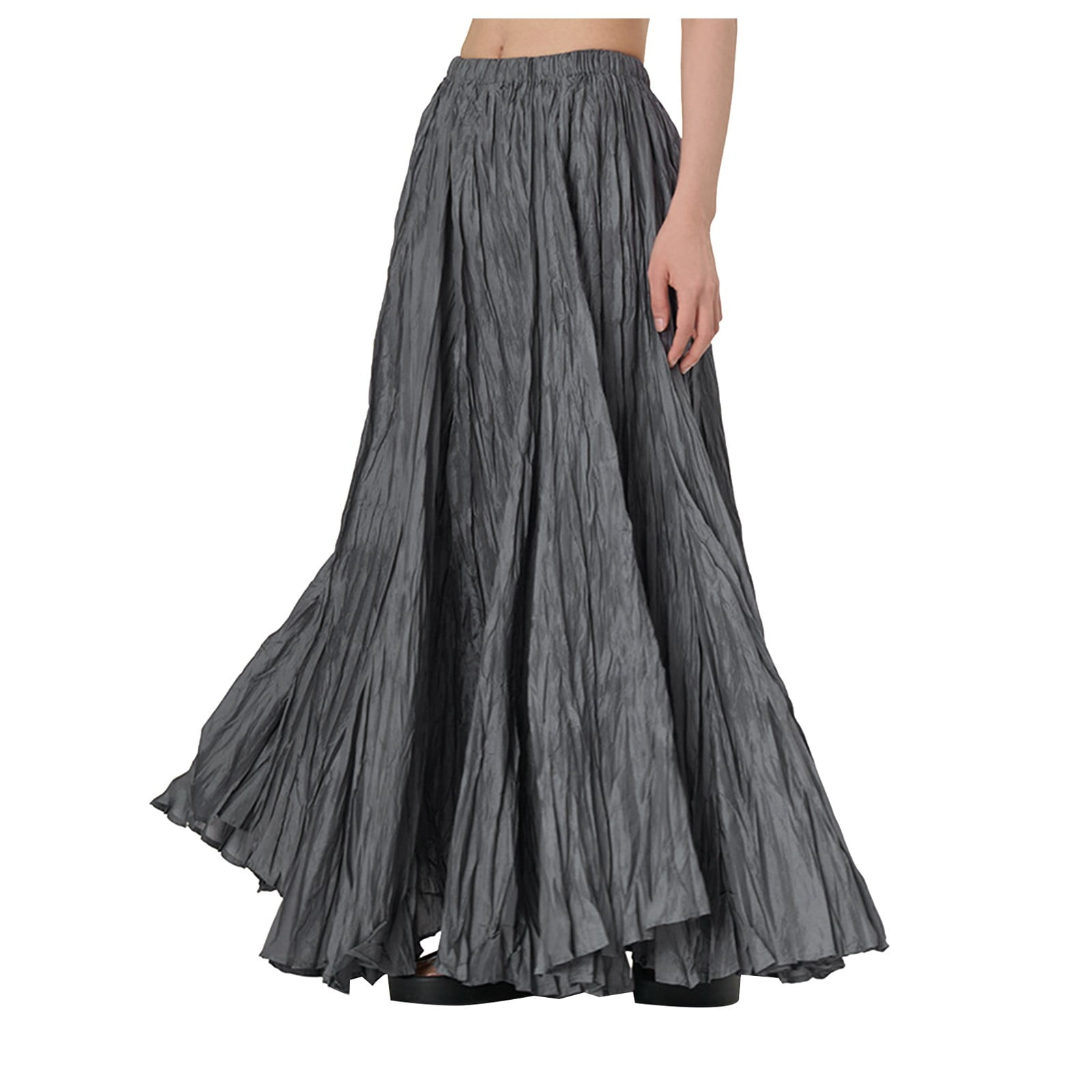 Womens Skirts Solid Color Plus Size Skirt Long Length Loose Oversized ...