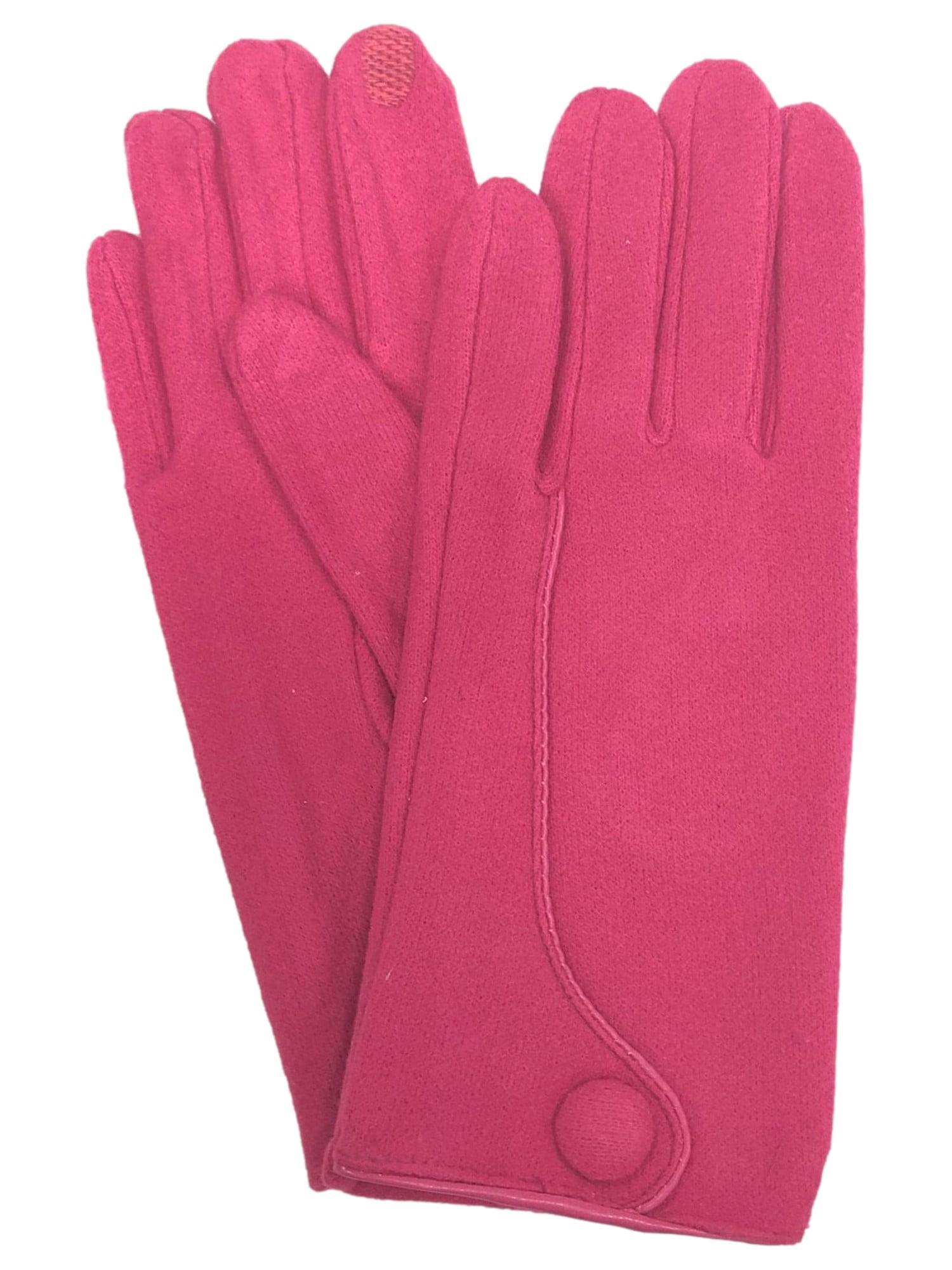 Womens Sleek Hot Pink Fuchsia Stretch Fit Texting & Tech Touchscreen ...