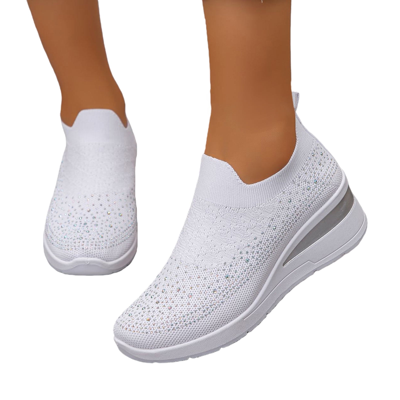 Womens Slip On Wedge Platform Sneakers Orthopedic Sneakers with ...