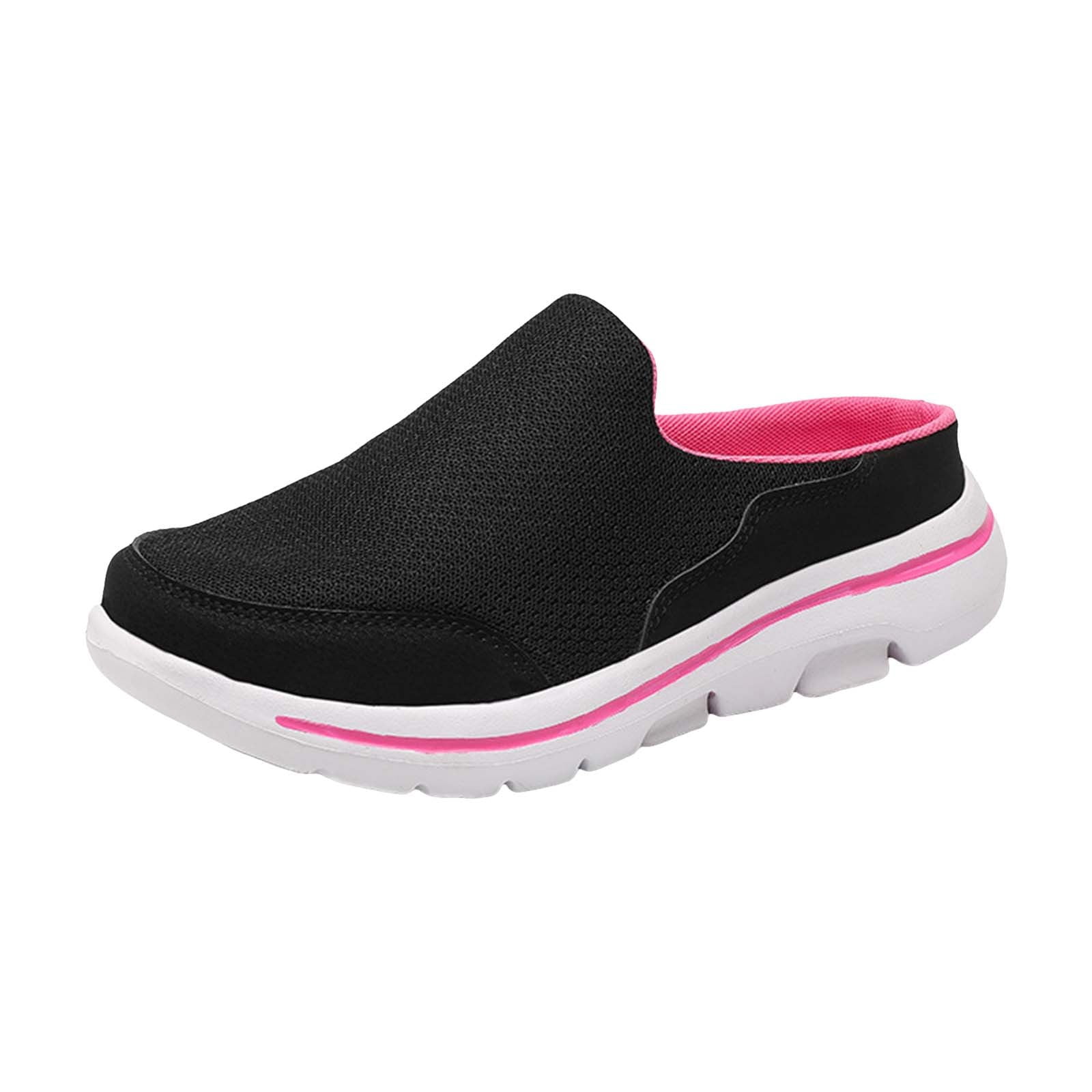 Womens Slip on Sneakers Air-Cushion Slip-On Walking Shoes Breathable ...