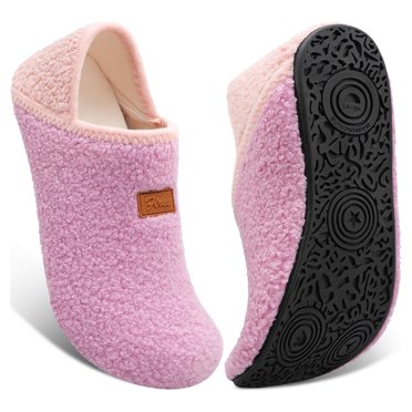 HOMEHOT Womens Fuzzy Slippers Plush Lined Memory Foam Slippers Chenille ...