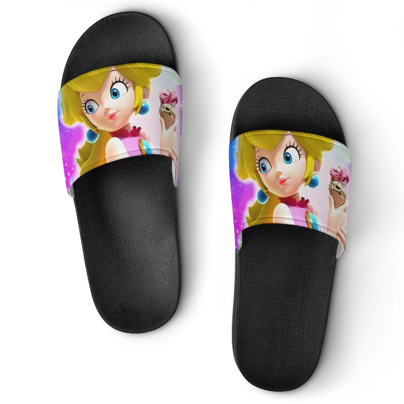 Womens Slippers,Princesa Peaches Fondo Mario Bros Slide Sandals for ...