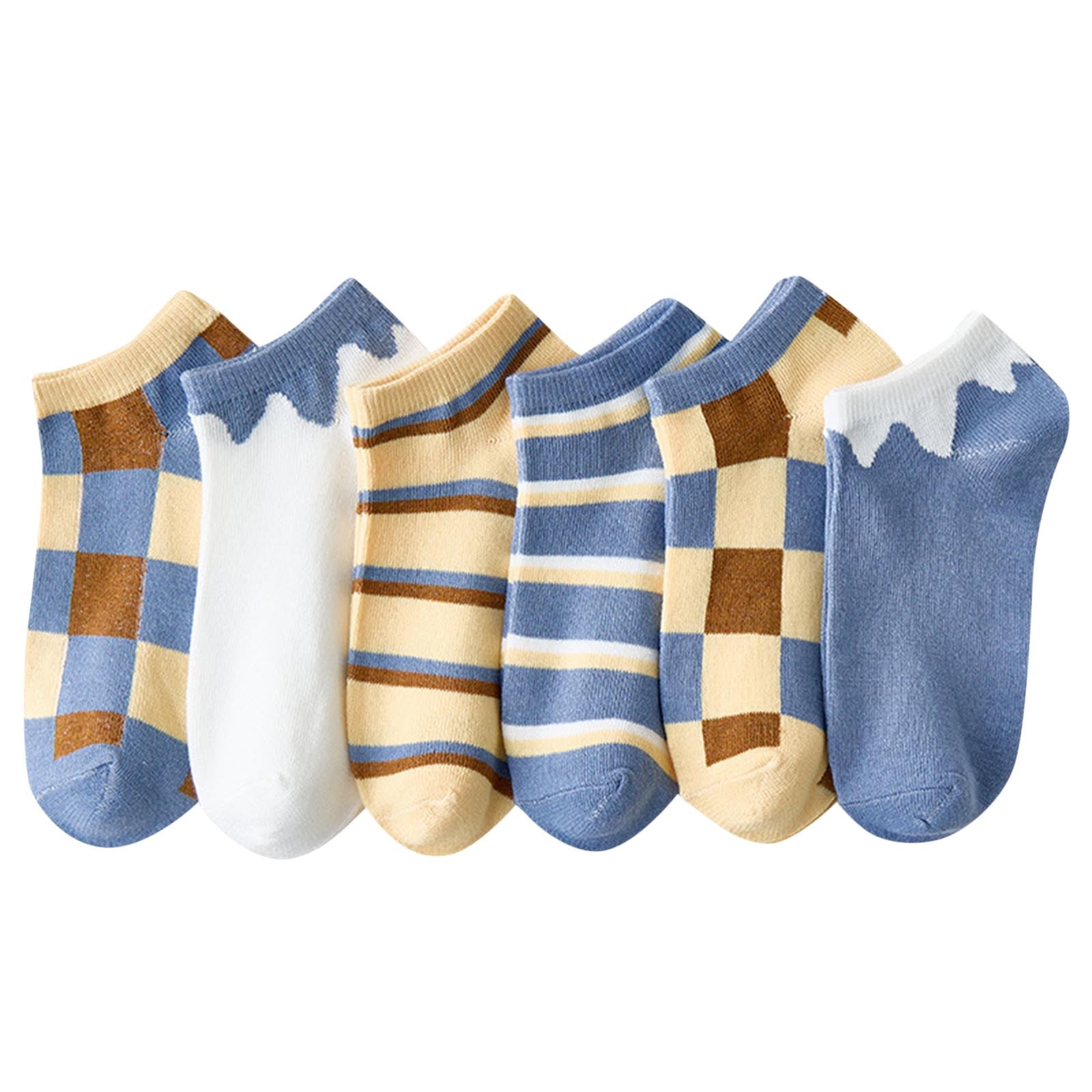 Womens Socks Slippers Lightweight Breathable Style Color Blocking ...