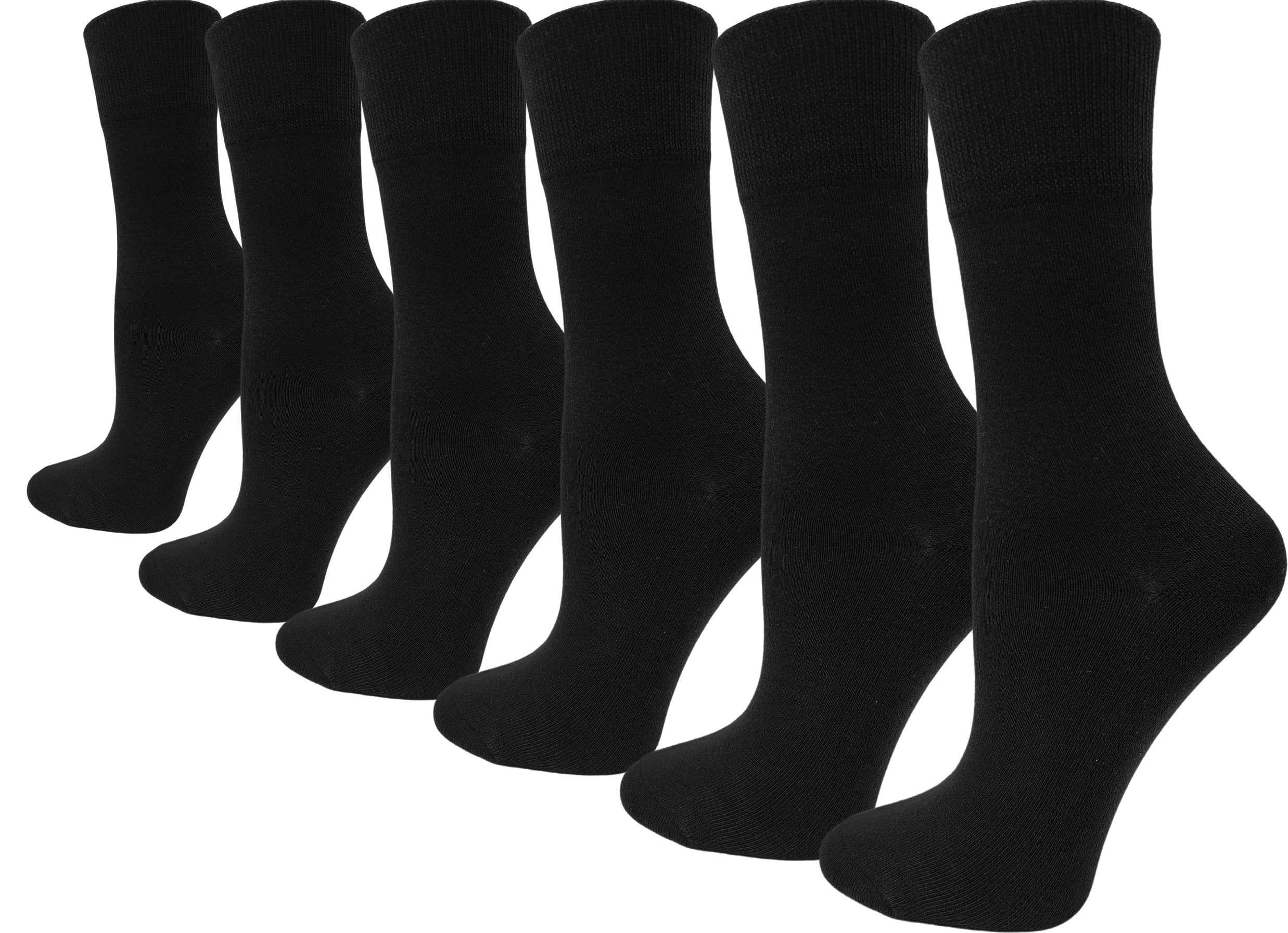 Winterlace, Womens Soft Bamboo Dress Socks, 6 Pairs, Black - Walmart.com