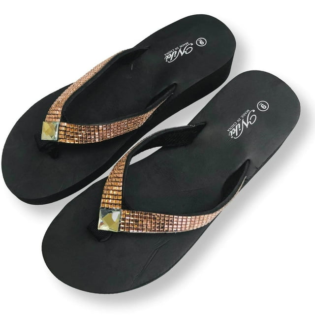 Womens Sparkly Sandals Rhinestone Flip Flop Shoes For Women - Walmart.com