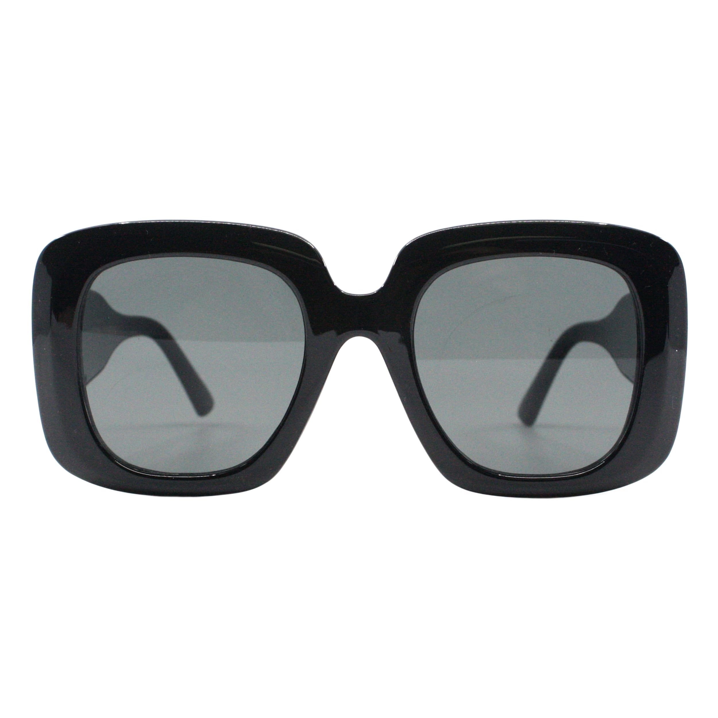 Womens Square Fashion Sunglasses Oversized Thick Frame UV 400 Black ...