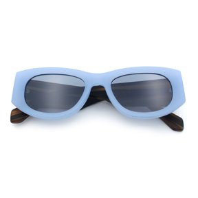 Small Thick Beveled Horn Rim Rectangle Plastic Mod Fashion Sunglasses ...