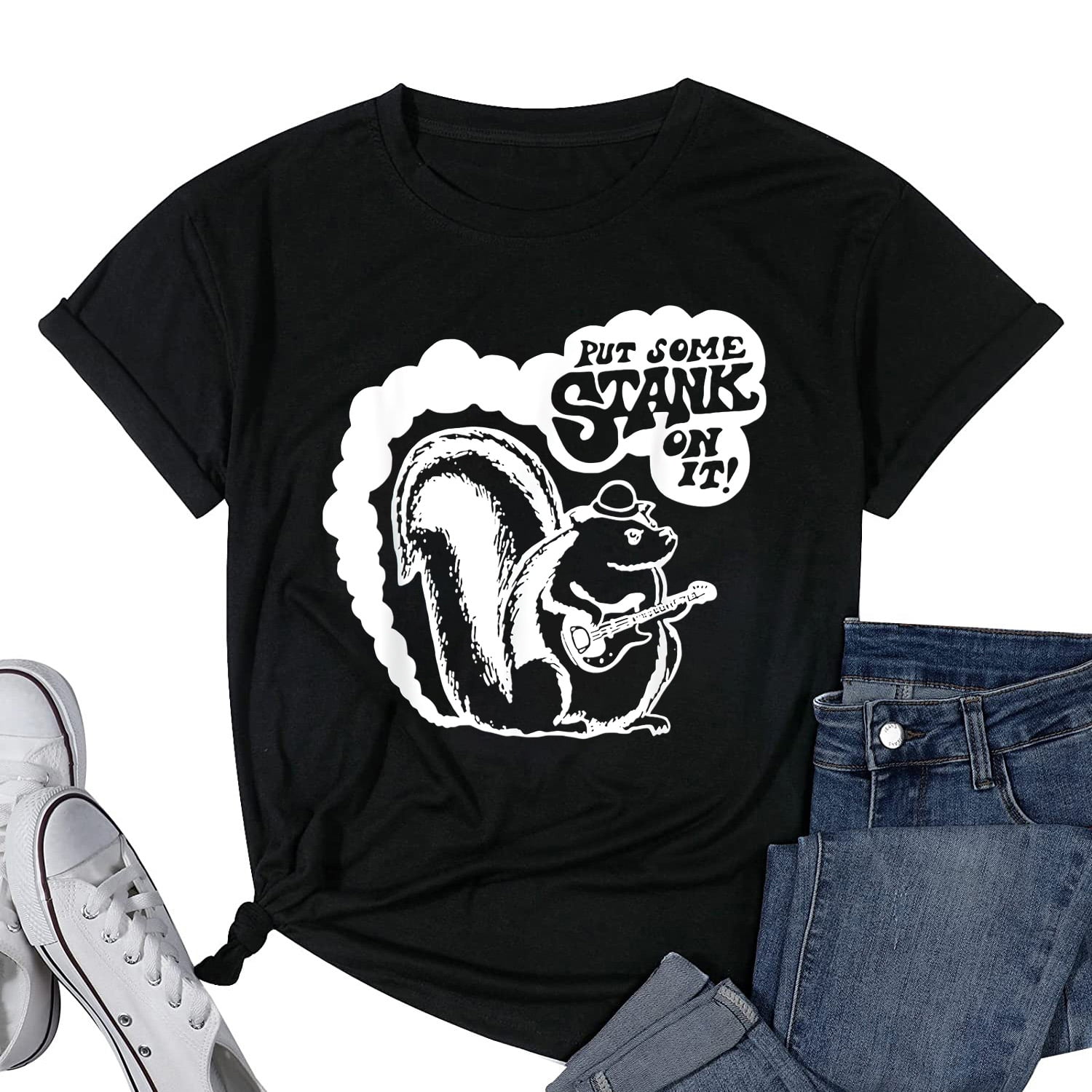 Womens Stanky Skunk | Put Some Stank On It T-Shirt Black 4X-Large ...