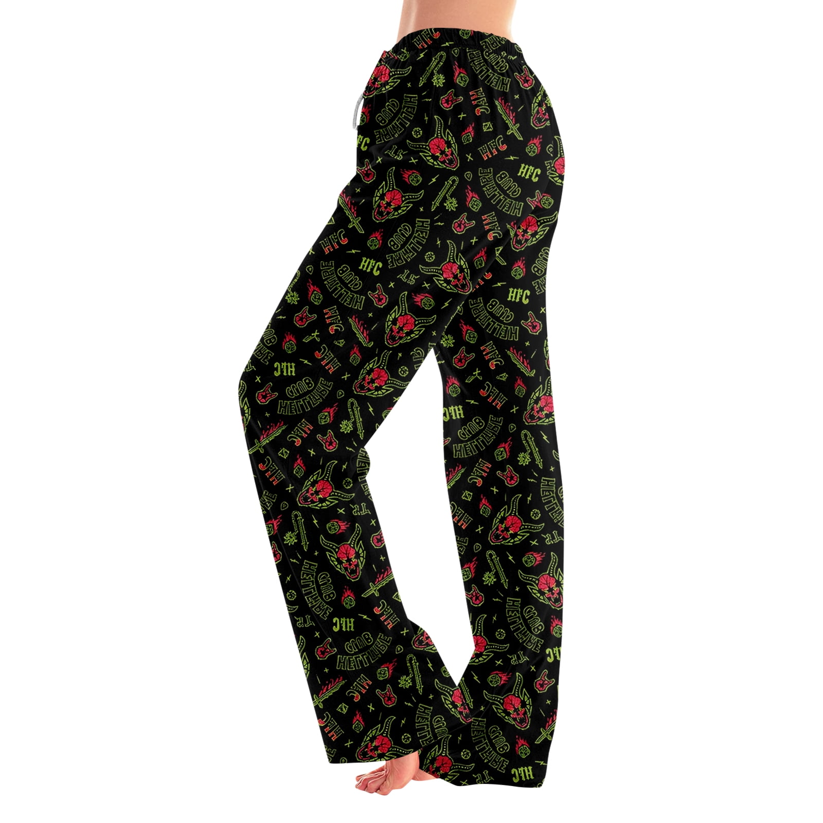 Womens Stranger Th-ings Comfy Pajama Pants Fashion Floral Printed ...