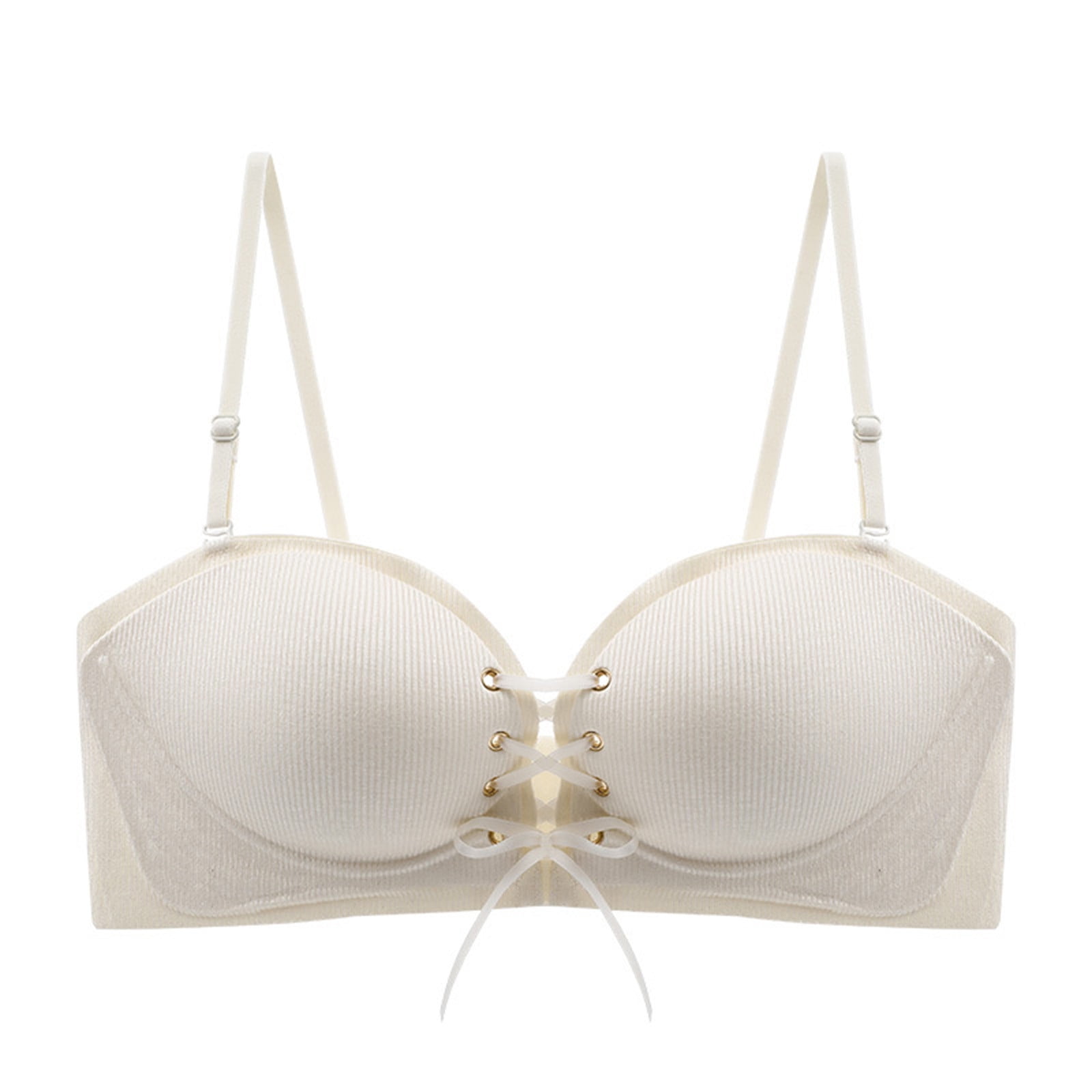 Womens Strapless Bra with Removable Adjustable Straps Front Closure ...
