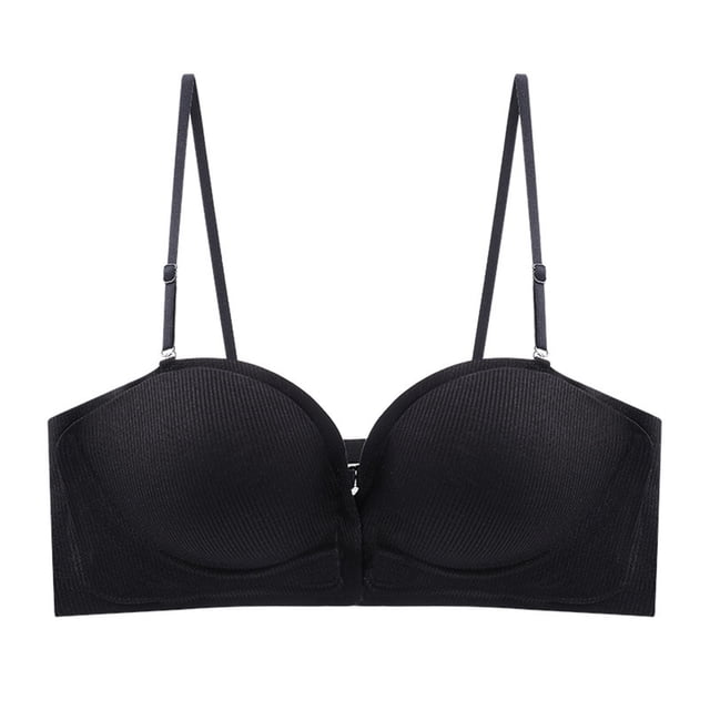 Womens Strapless Bra with Removable Adjustable Straps Front Closure ...