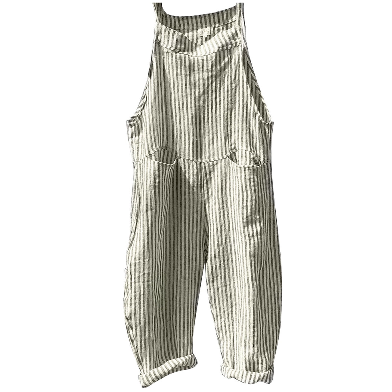 BLVB Women's Flowy Fashion Oversized Comfy Summer Boho Bib Overalls ...