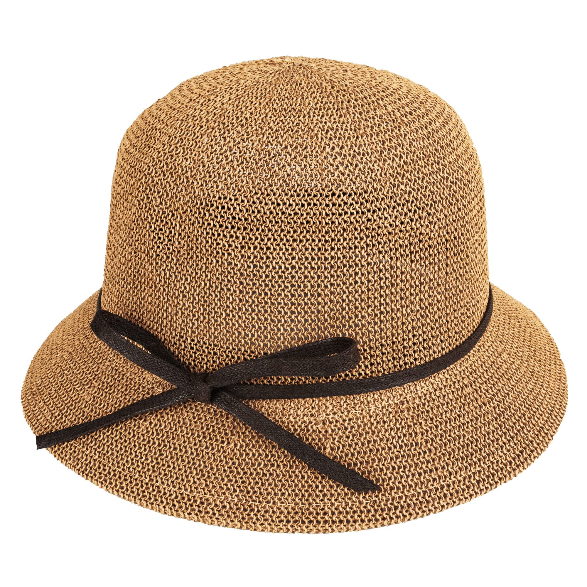 Womens Summer Cloche Straw Bucket-Sun-Hats Packable Wide Brim Beach ...
