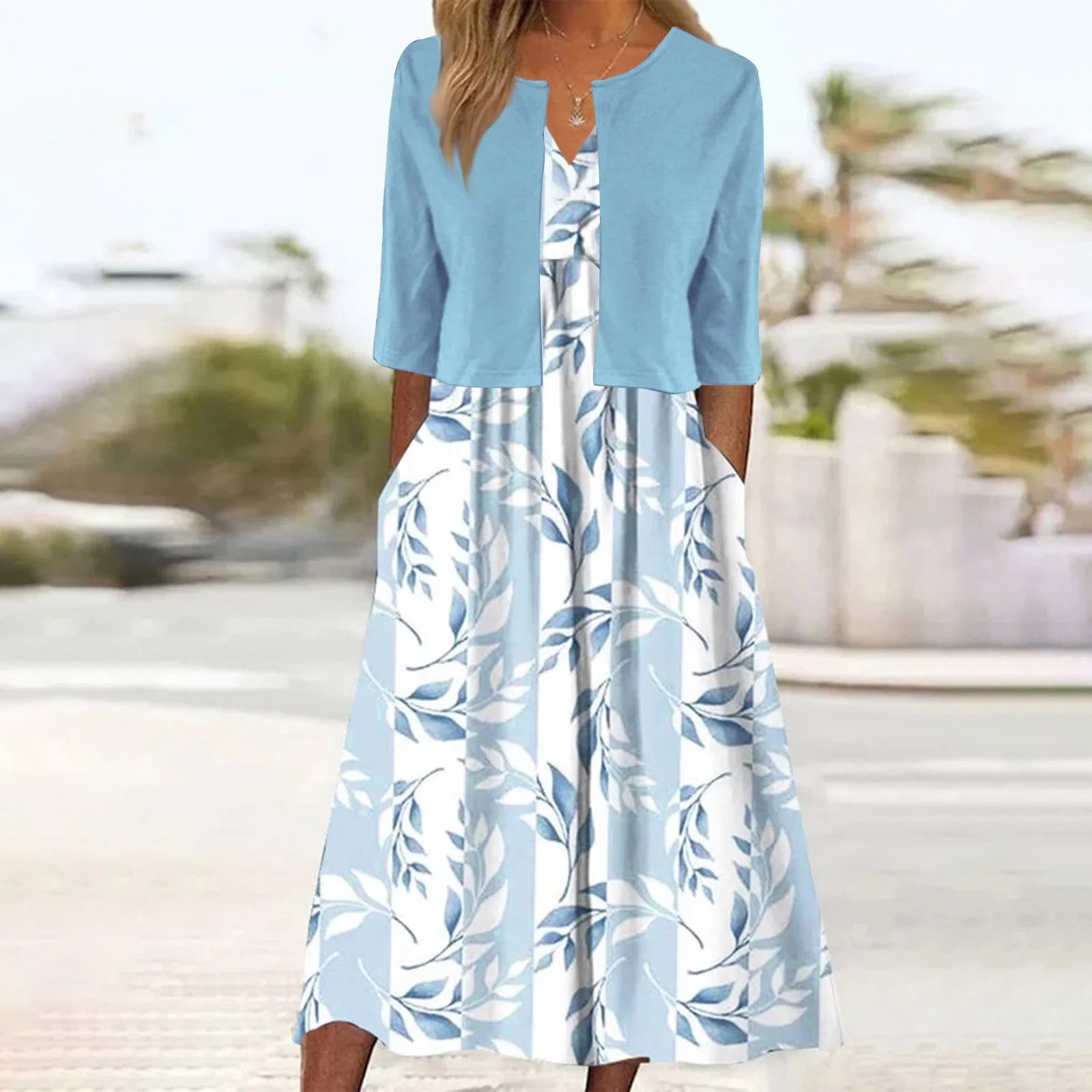 Womens Summer Dresses Outfits 2 Piece Sets Sleeveless Maxi Dresses ...