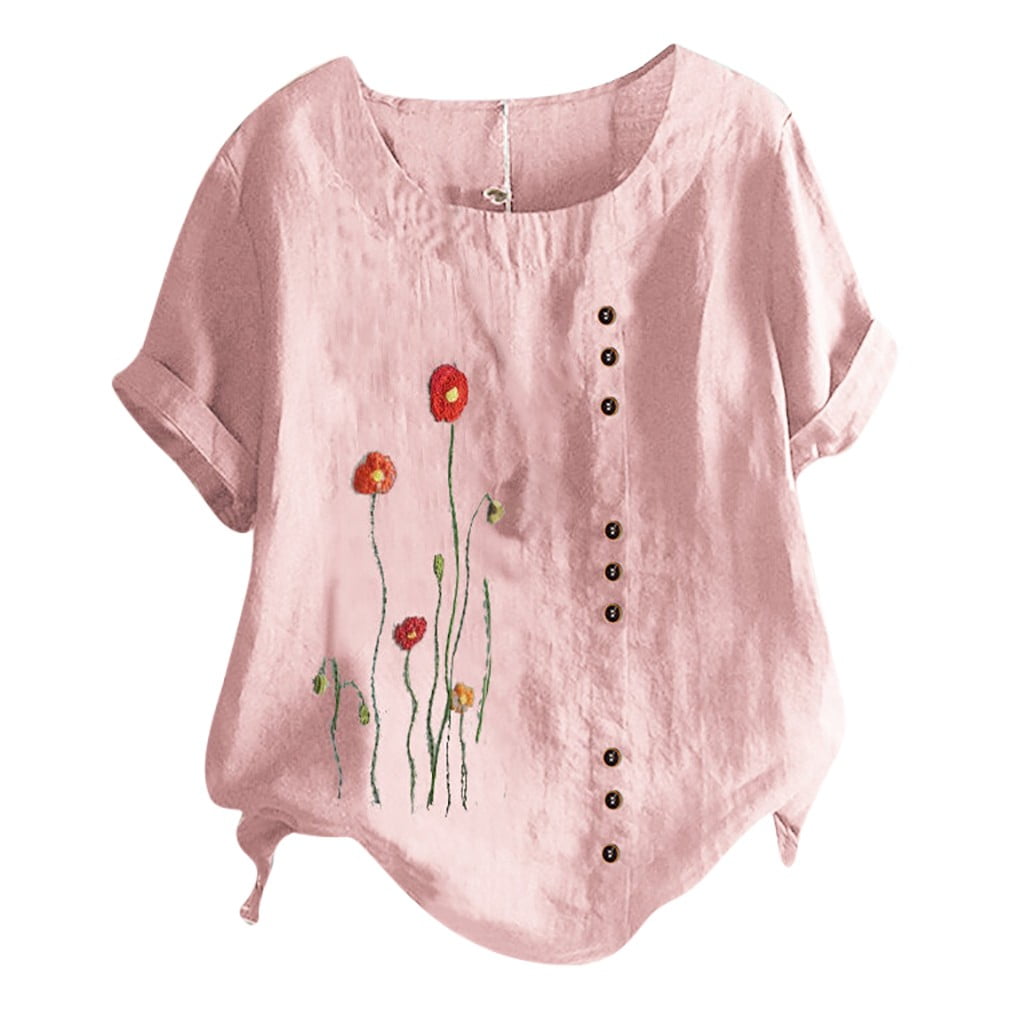 Womens Summer Tops Long Sleeve Shirt Women Tall Print Blouse with ...