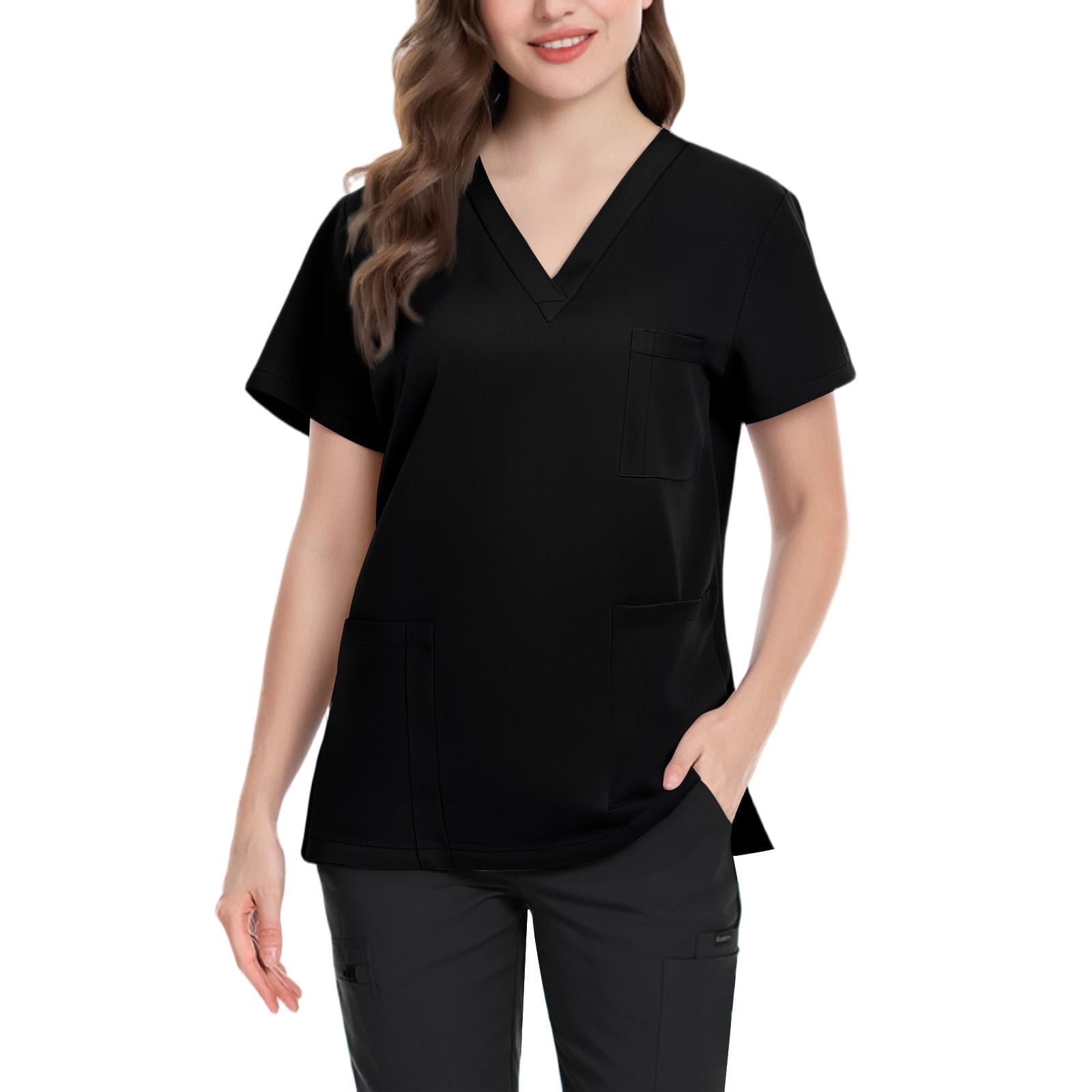 Women's Medical Scrub Top - Summer Breathable Nursing Uniform Shirt ...