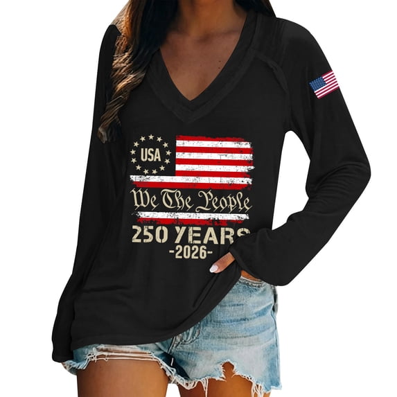 Womens Summer Tops Womens Patriotic Tops Cotton T Shirts Women Graphic ...