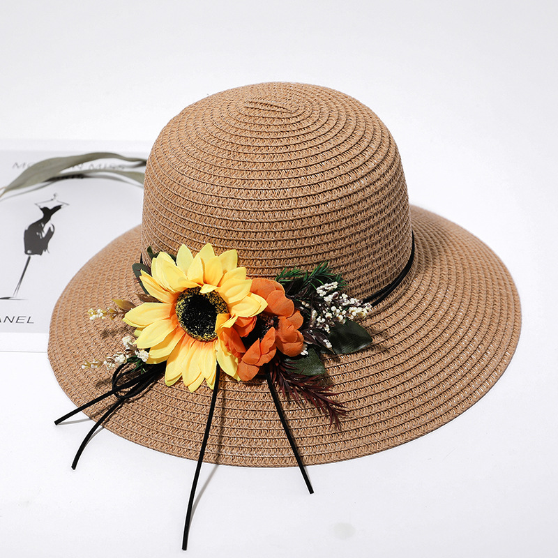 Womens Summer Traveling Staw Sun Hats Wide Brim Hats Sun Protection ...