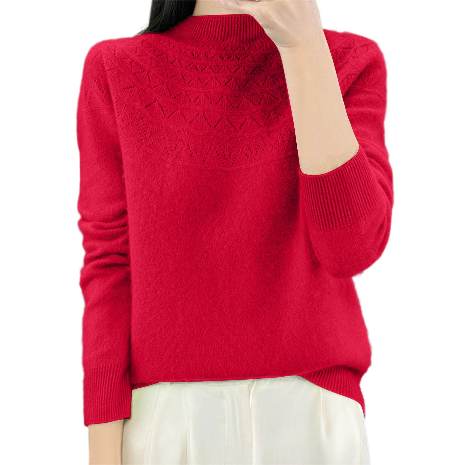 Womens Sweaters Fall Clothes Women's Oversized Pullover Sweater Soft ...
