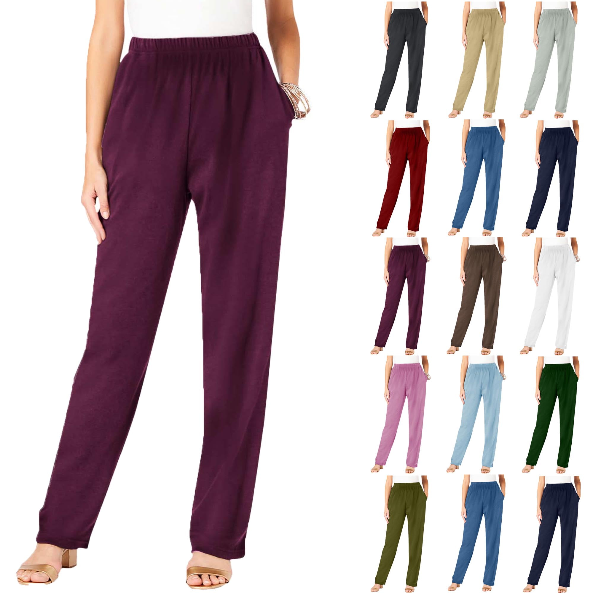 Womens Sweatpants Fleece Sweat Pants for Womens Straight Legs Winter ...